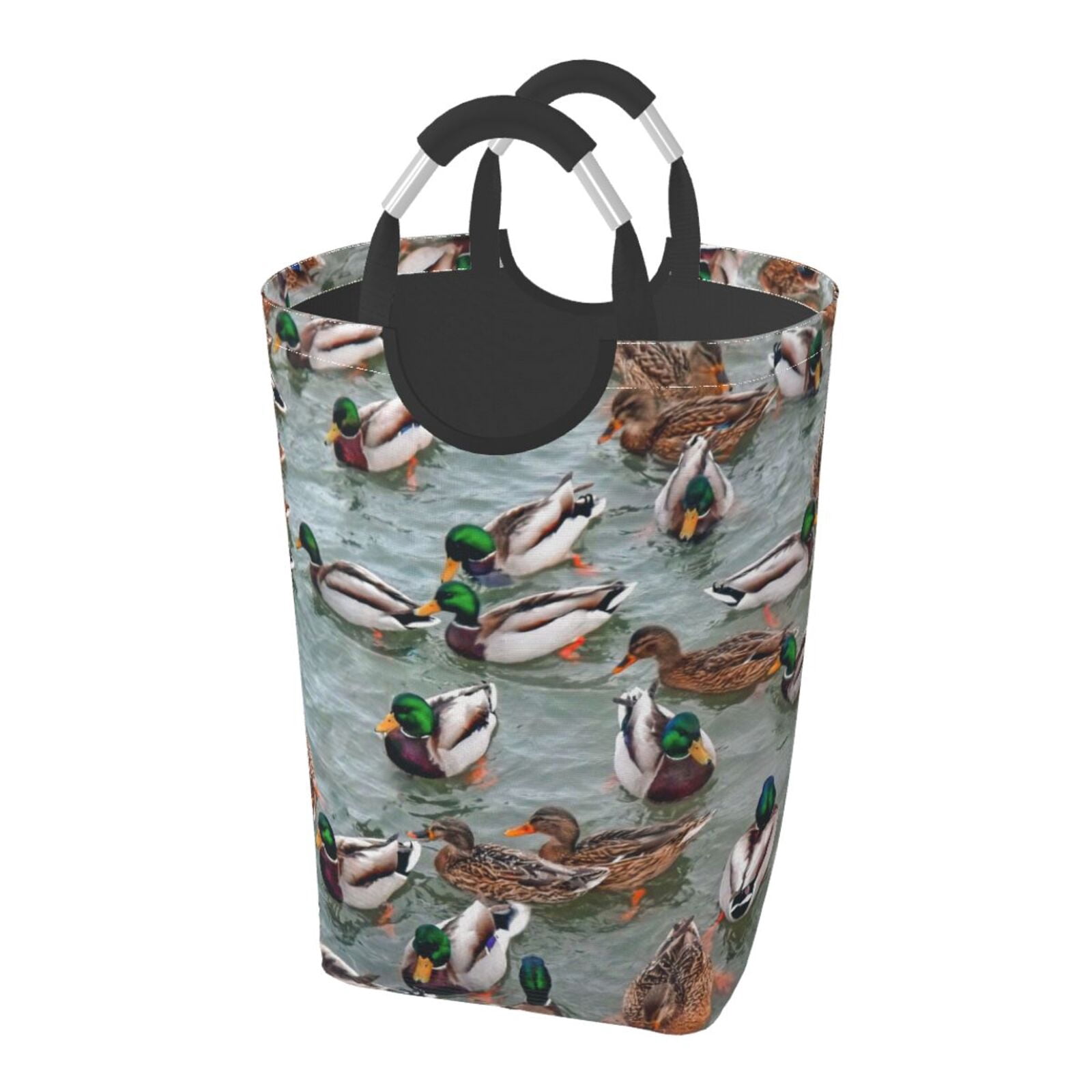 Lsque Mallard Ducks Swimming Laundry Basket, Laundry Hamper, Dirty ...