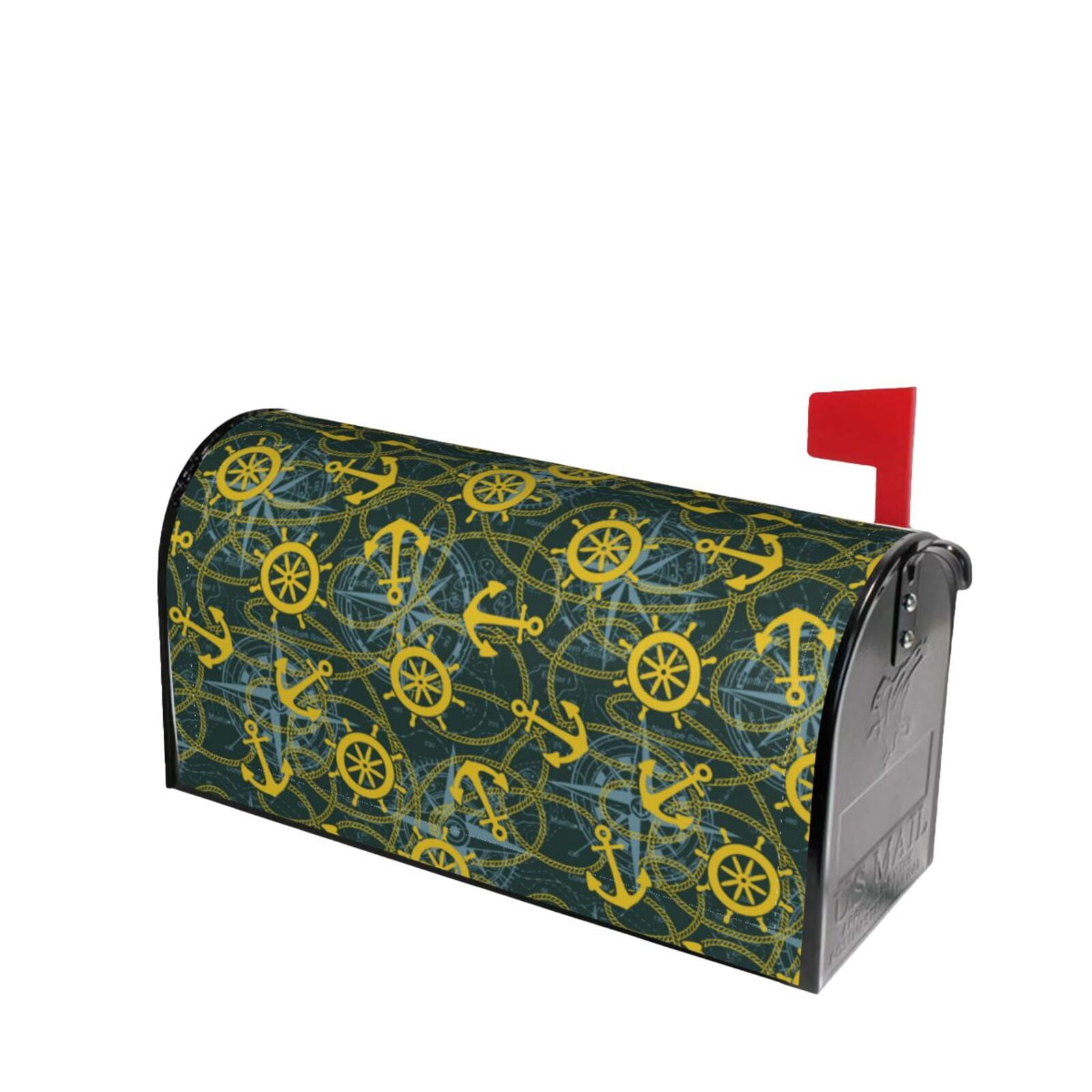 Lsque Marine Anchors And Compass Mailbox Cover Standard Size ,Magnetic ...
