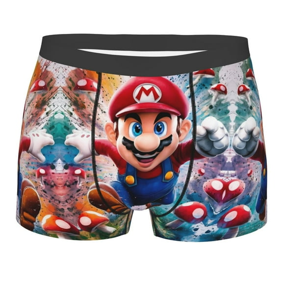 Lsque Mario Pattern Men’s Total Support Pouch Boxer Briefs, X-Temp ...