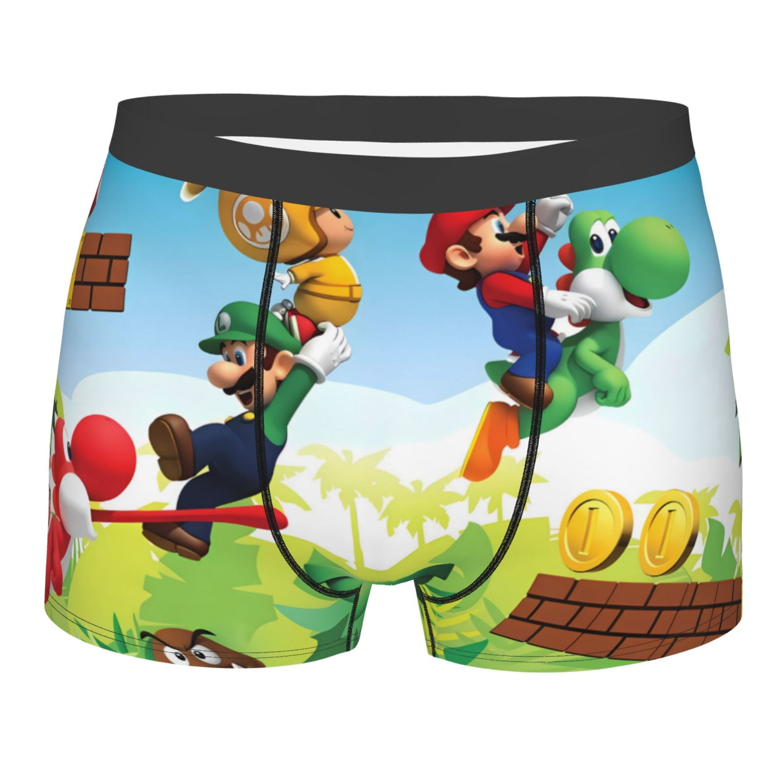Lsque Mario Pattern Men’s Total Support Pouch Boxer Briefs, X-Temp ...