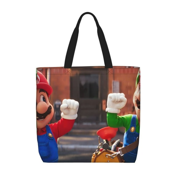Lsque Mario Pattern Tote Bag for Women, HandBags with Zipper, Large ...