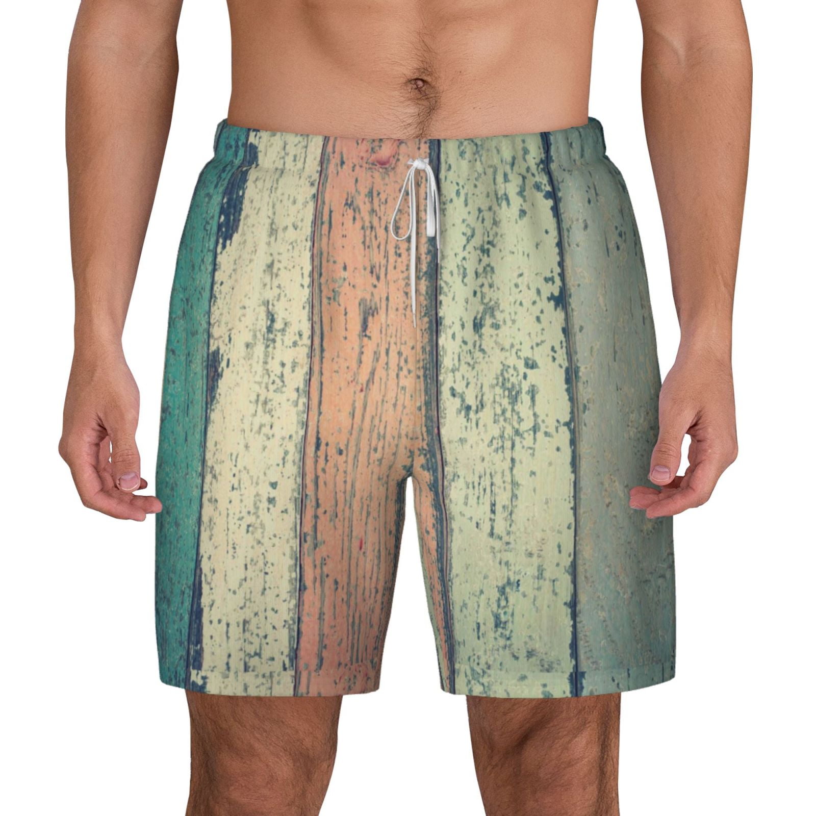 Lsque Mens Swim Trunks Hardwood Pattern - Bathing Suit Compression ...