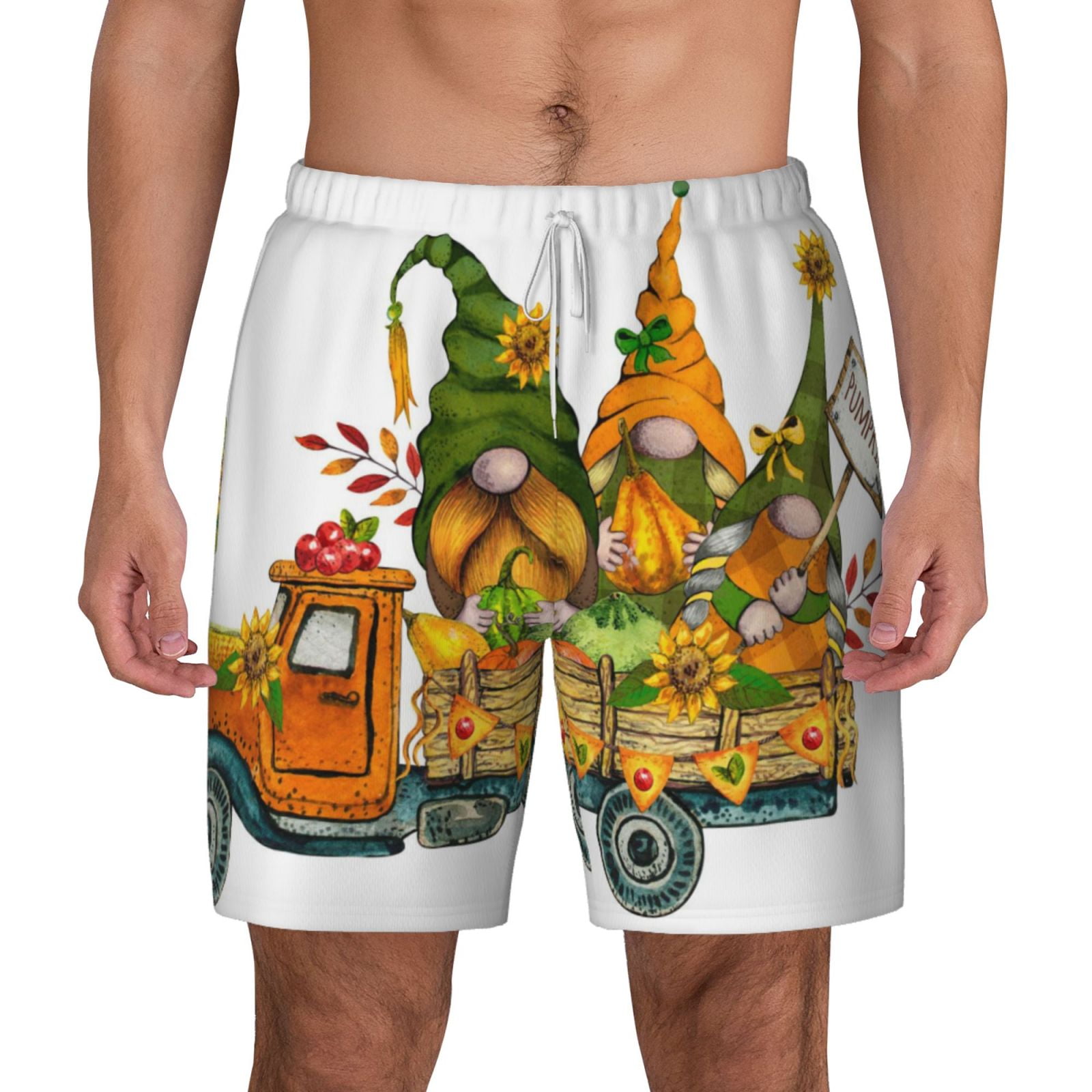 Lsque Mens Swim Trunks Thanksgiving Truck Pattern - Bathing Suit ...