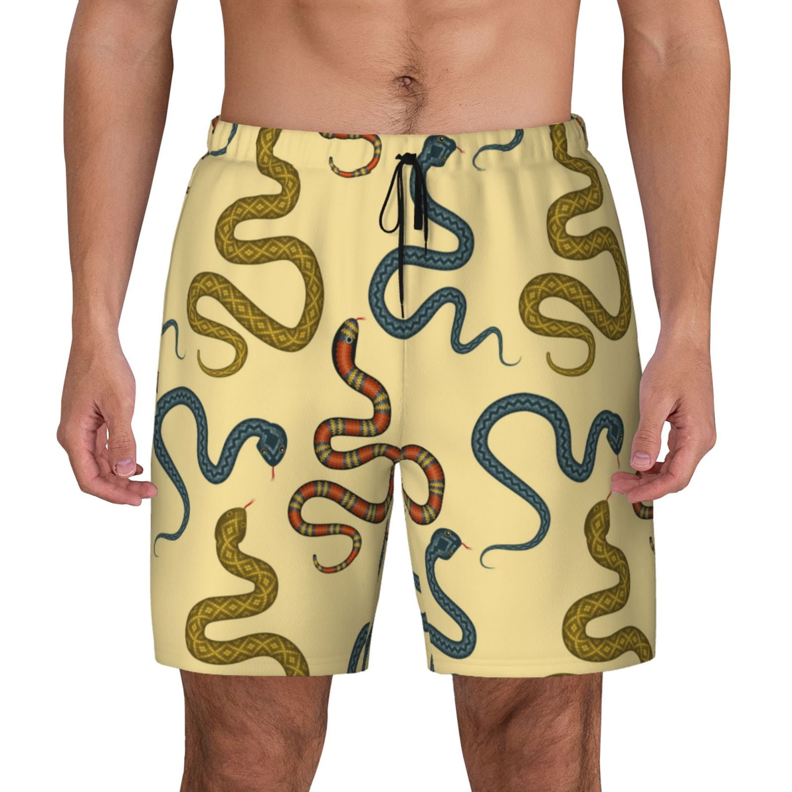 Lsque Mens Swim Trunks Various Snake Pattern - Bathing Suit Compression ...