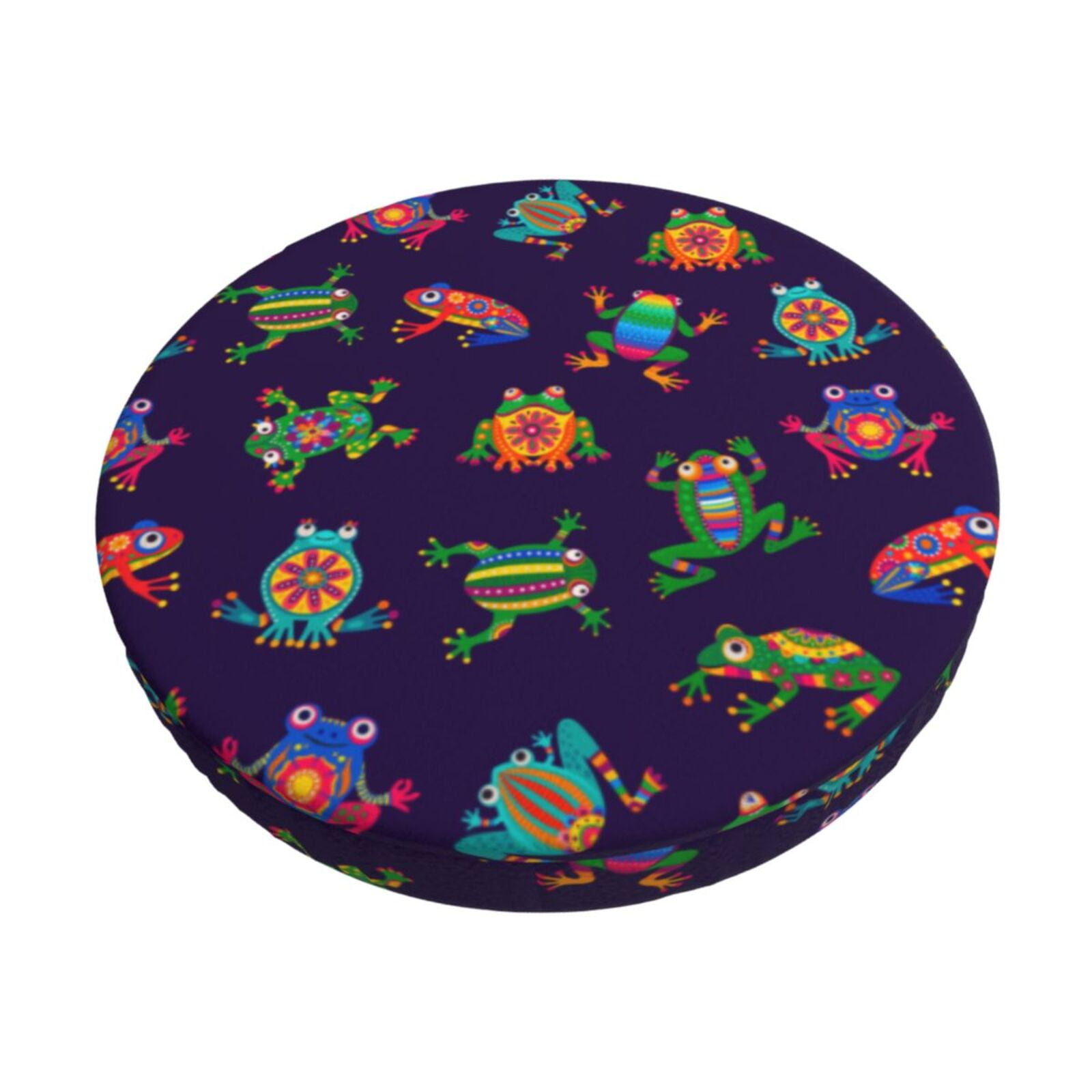 Lsque Mexican Frogs Pattern Round Bar chair cushion covers Velvet ...