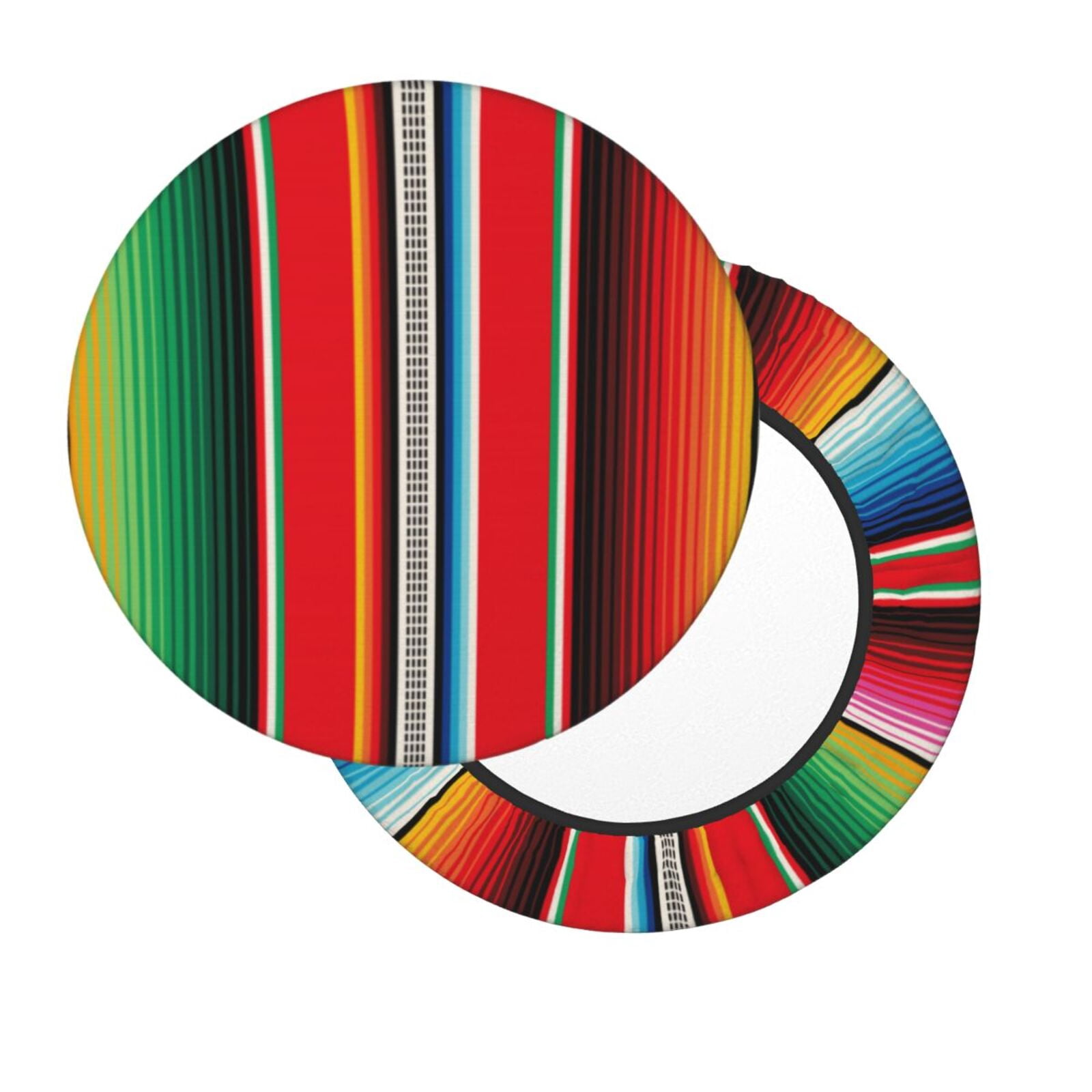 Lsque Mexican Serape Blanket Stripes Round Bar chair cushion covers ...