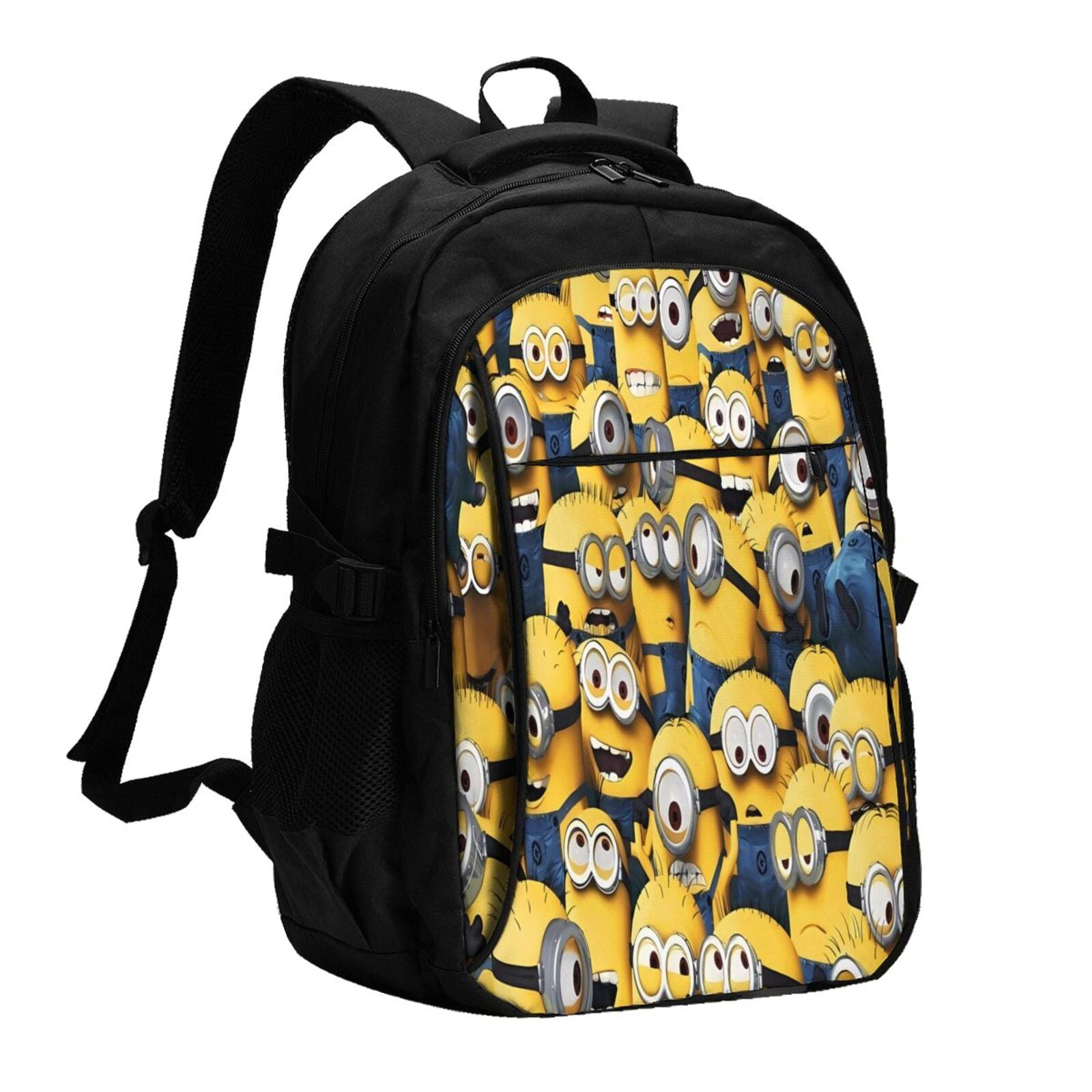 Lsque Minions Print USB Charging Backpack for Men and Women - Water ...