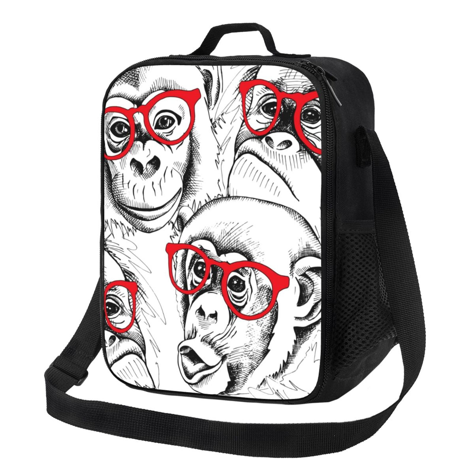 Lsque Monkey Lunch Bag Lunch Box for Women Men Reusable Insulated Lunch ...