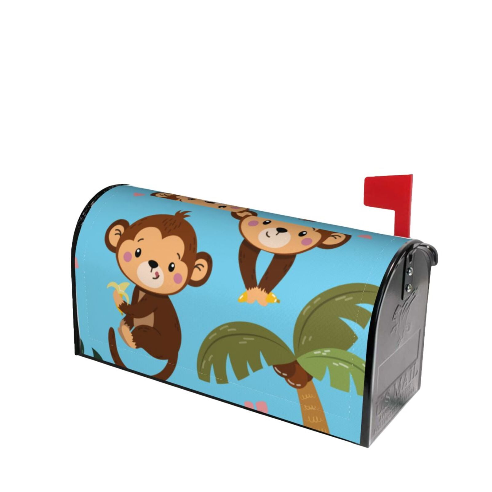 Lsque Monkeys Swinging from Palms Mailbox Cover Standard Size ,Magnetic ...