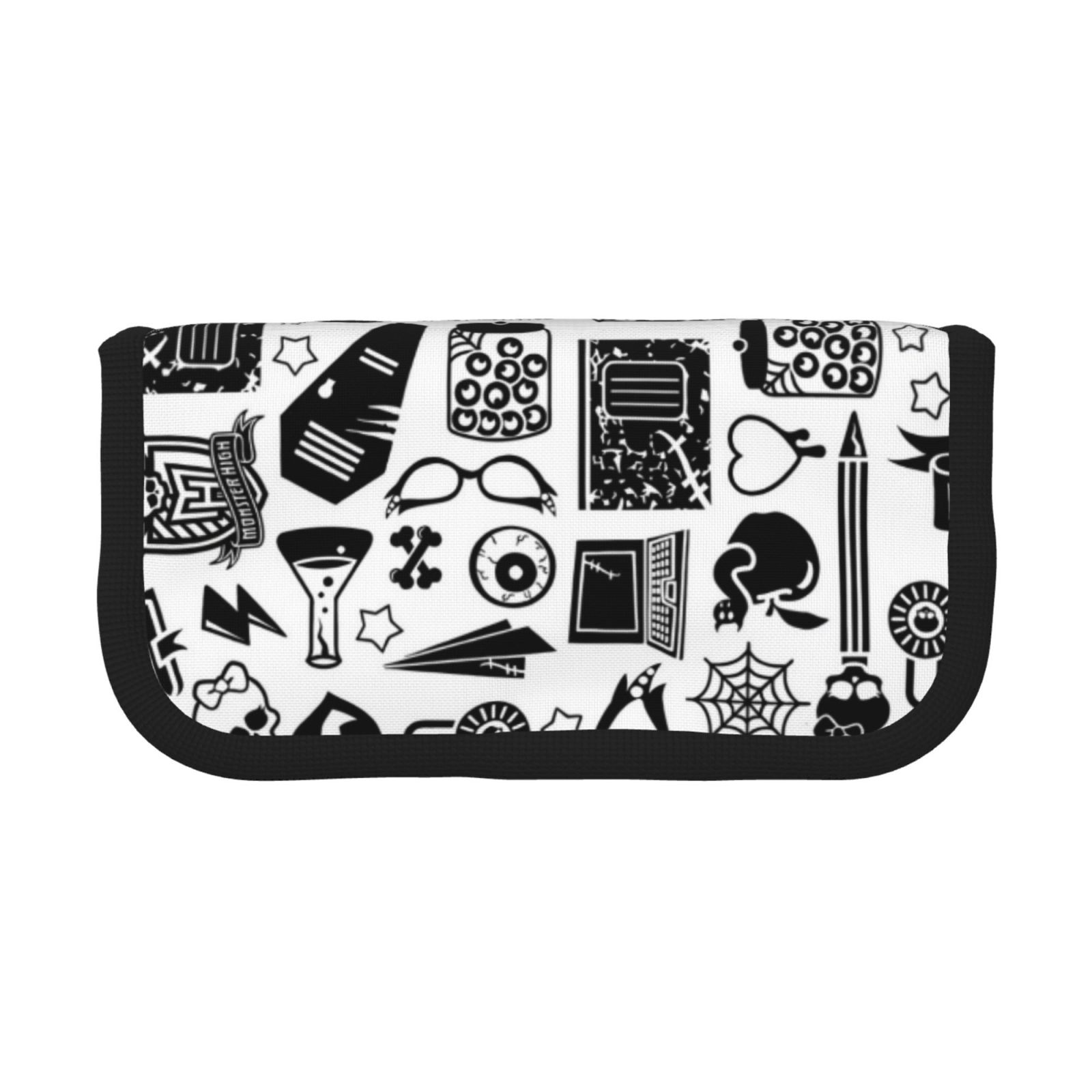 Lsque Monster High Pattern Canvas Pen Case - Pencil Pouch - Makeup Bag ...