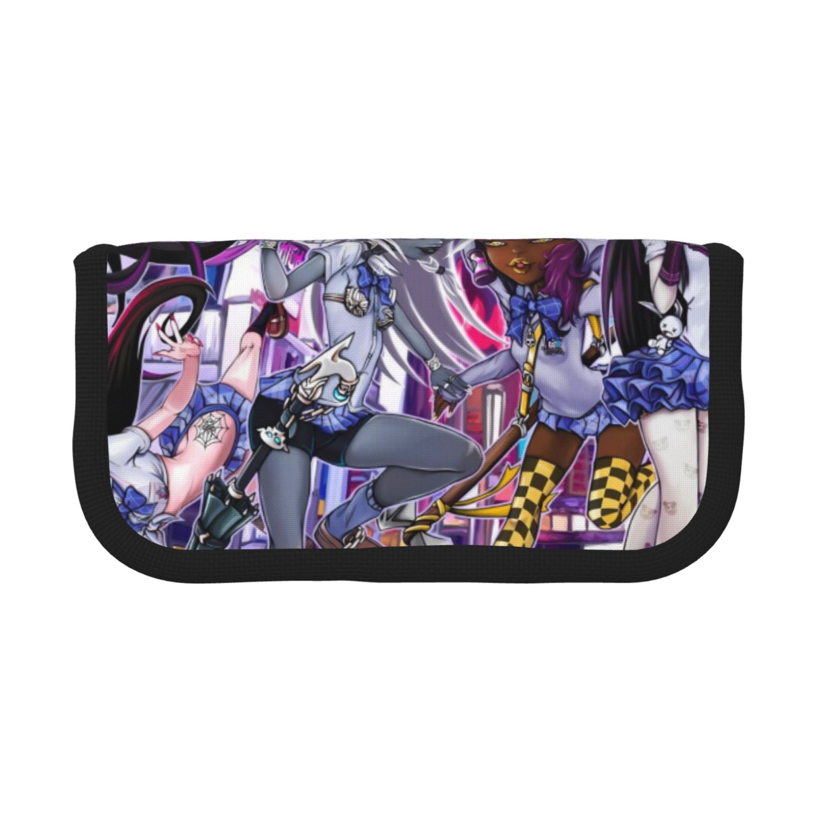 Lsque Monster High Pattern Canvas Pen Case - Pencil Pouch - Makeup Bag ...