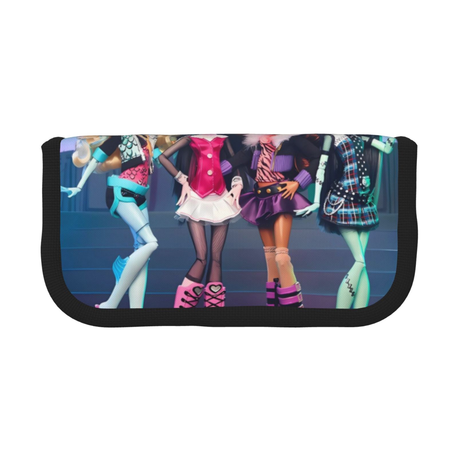 Lsque Monster High Pattern Canvas Pen Case - Pencil Pouch - Makeup Bag ...