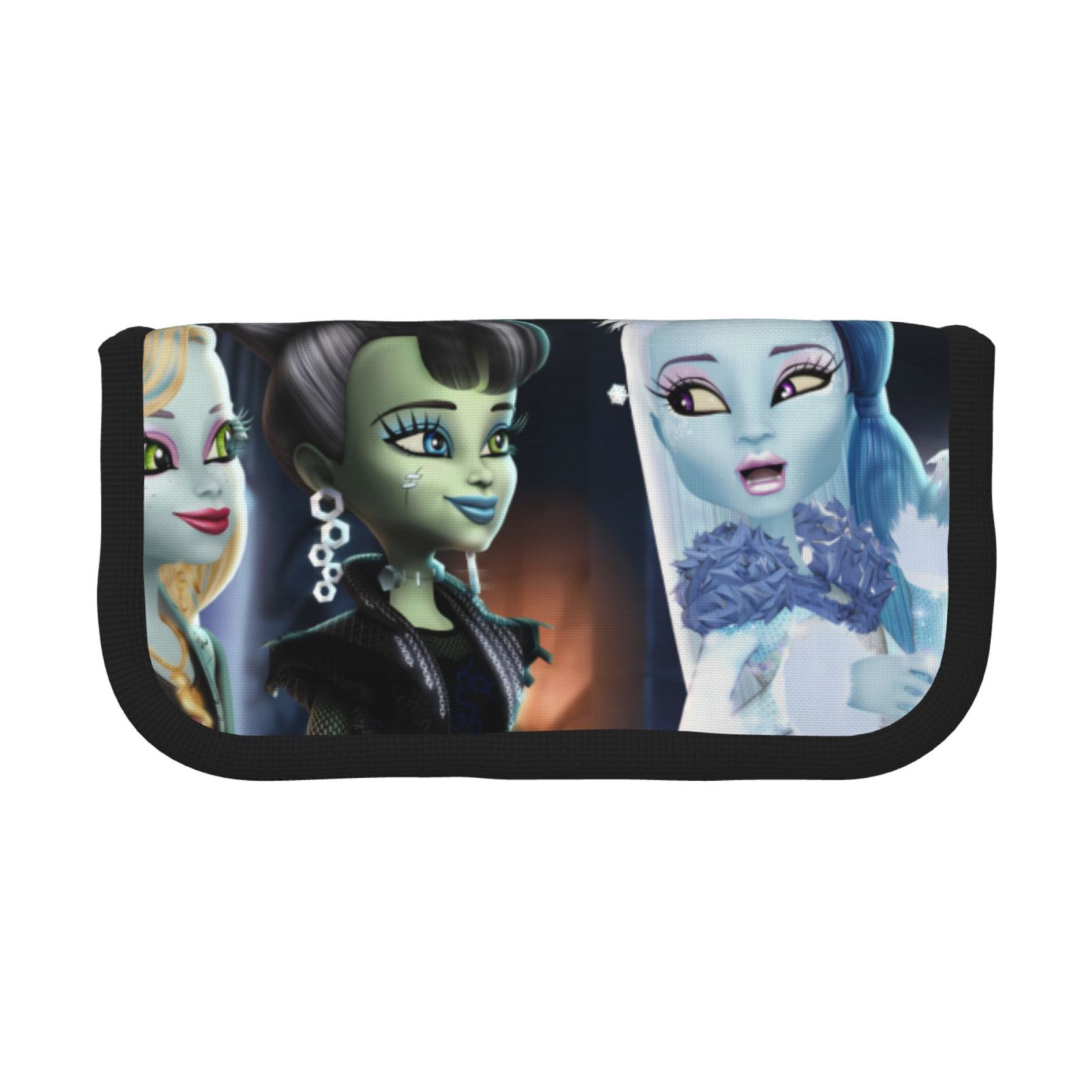 Lsque Monster High Pattern Canvas Pen Case - Pencil Pouch - Makeup Bag ...