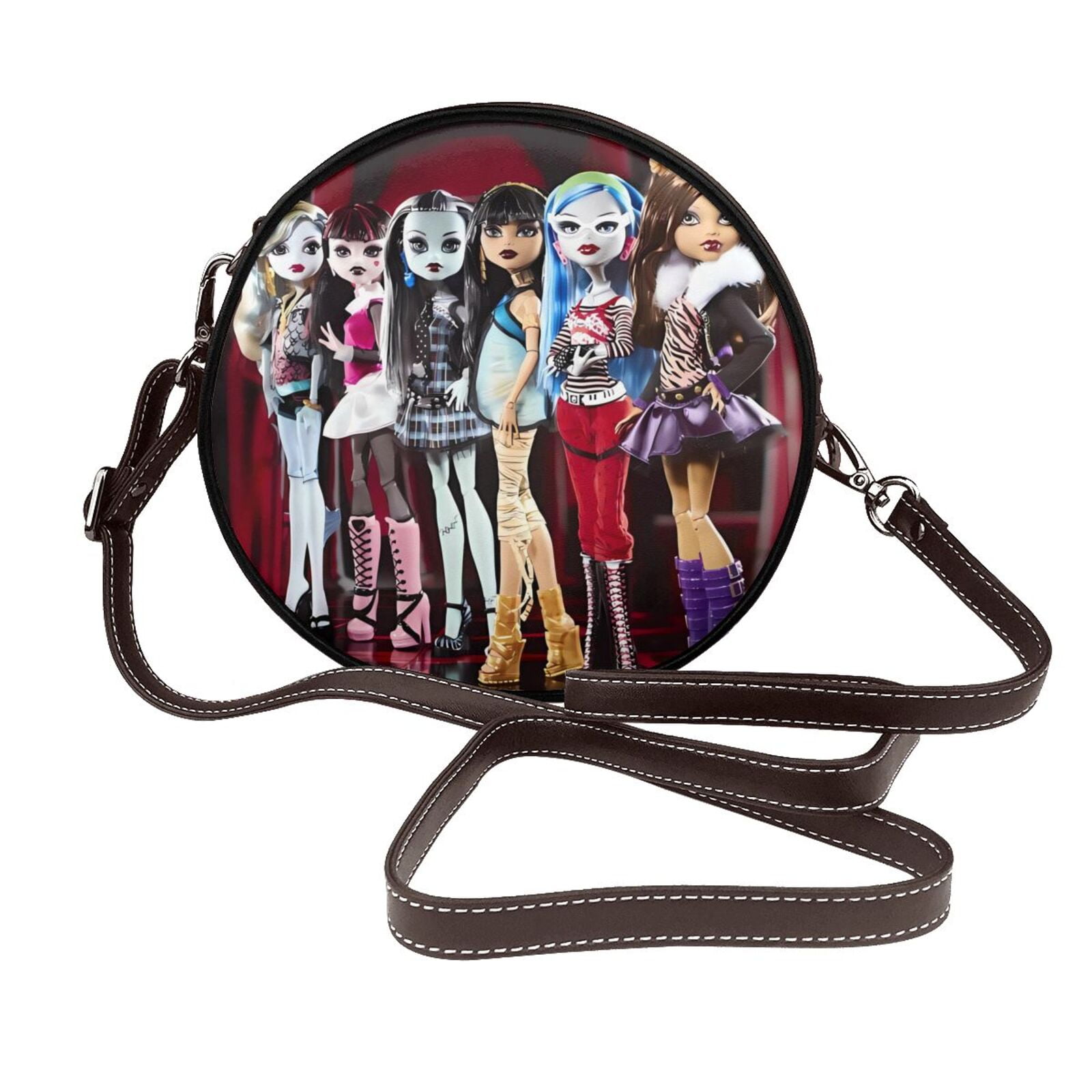 Lsque Monster High Pattern Shoulder Bag – Microfiber Leather Crossbody ...