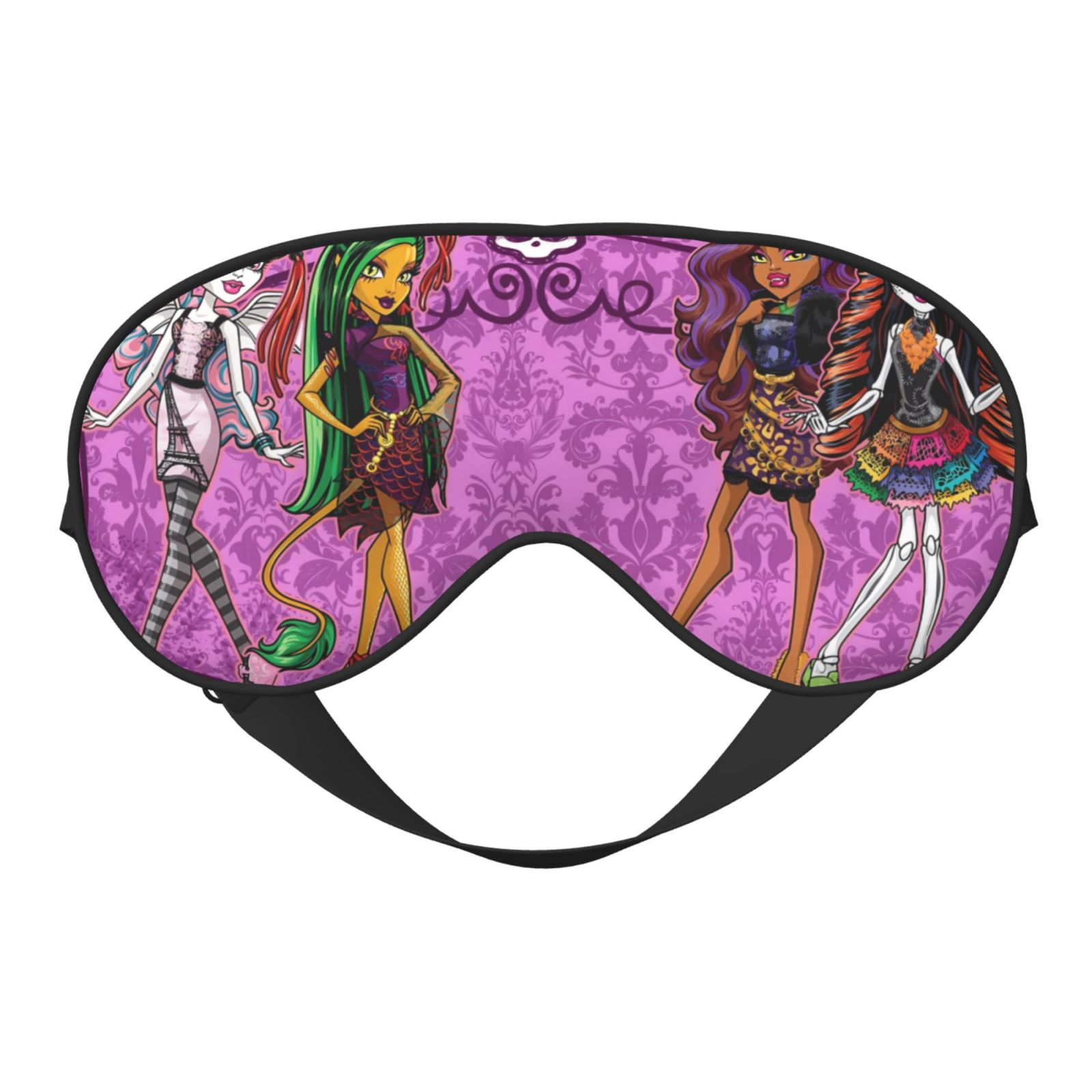Lsque Monster High Pattern Sleep Eye Mask - Light Blocking Sleep Mask ...