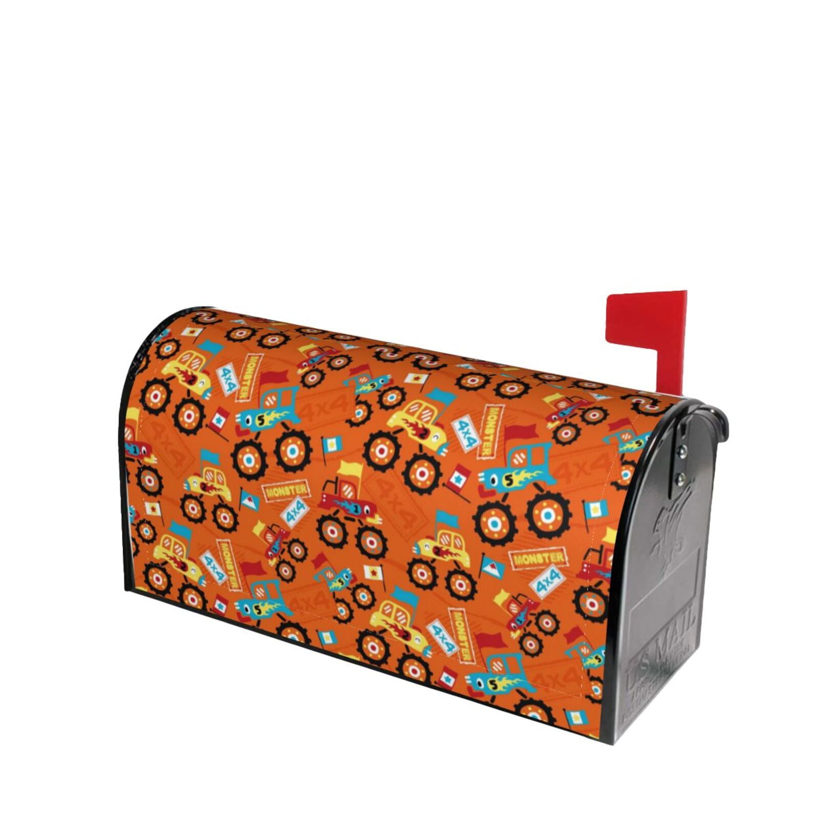 Lsque Monster Truck,Truck Cartoon Mailbox Cover Standard Size ,Magnetic ...