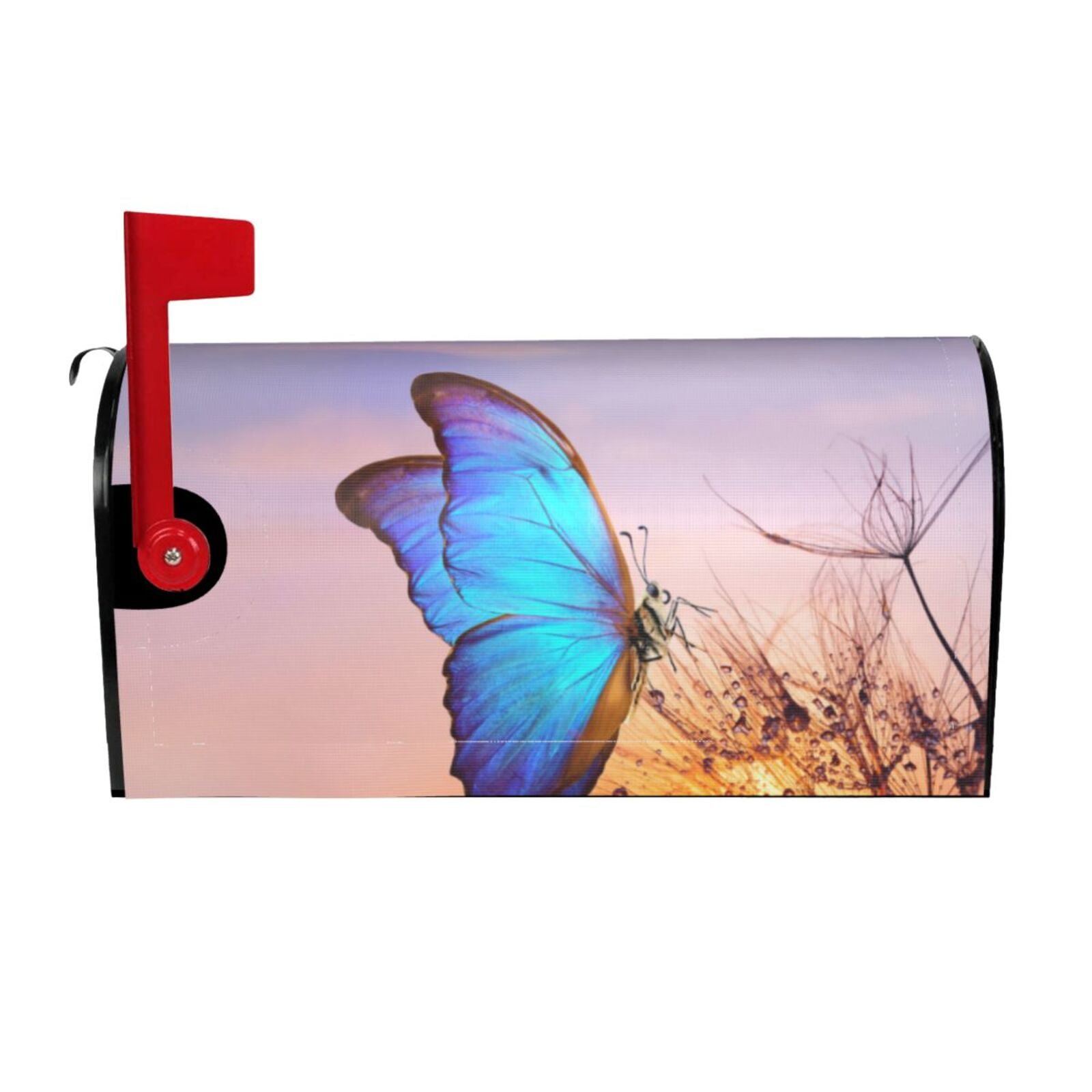 Lsque Morpho butterfly and dandelion Mailbox Cover Standard Size ...