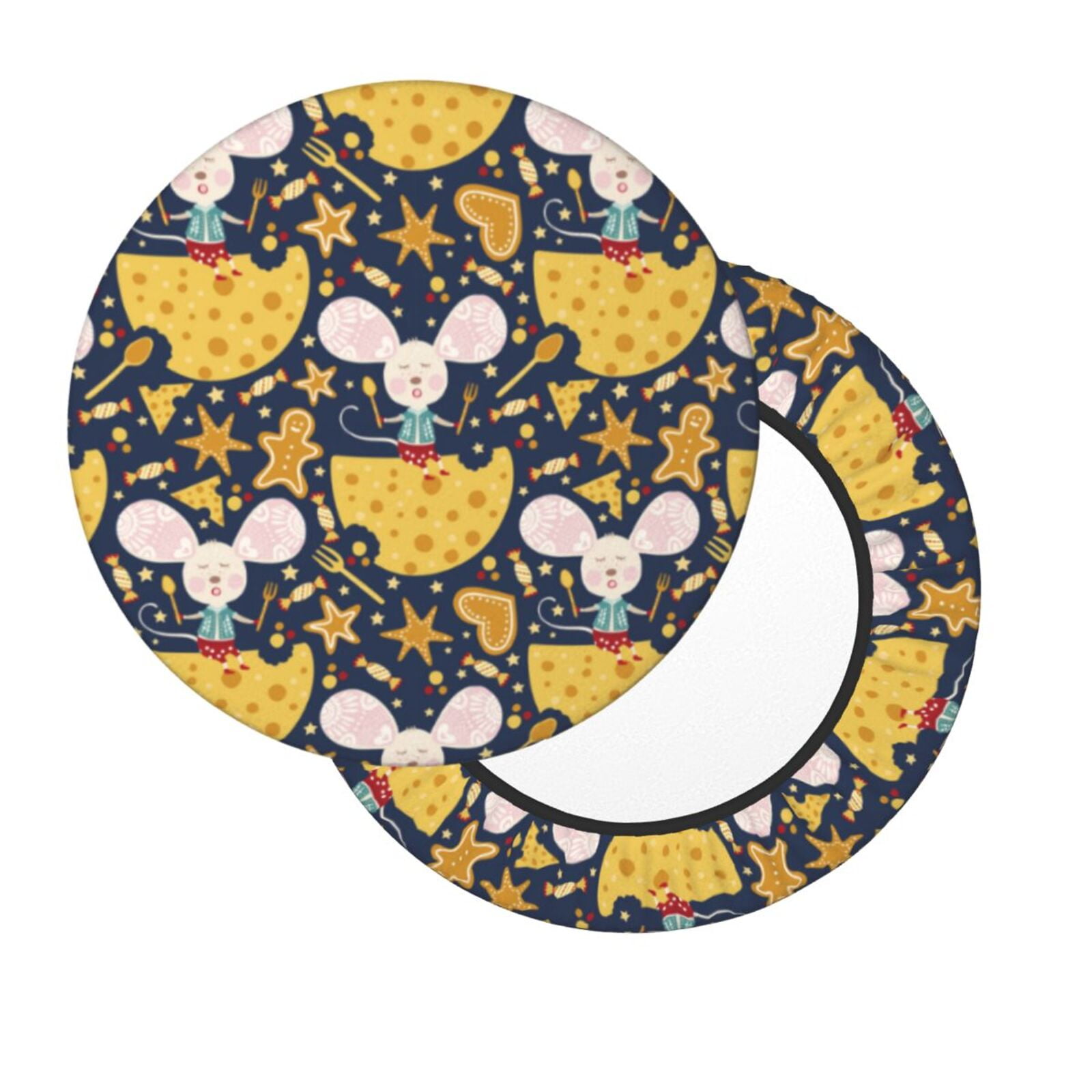 Lsque Mouse Cheese Round Bar chair cushion covers Velvet Fabric Premium ...