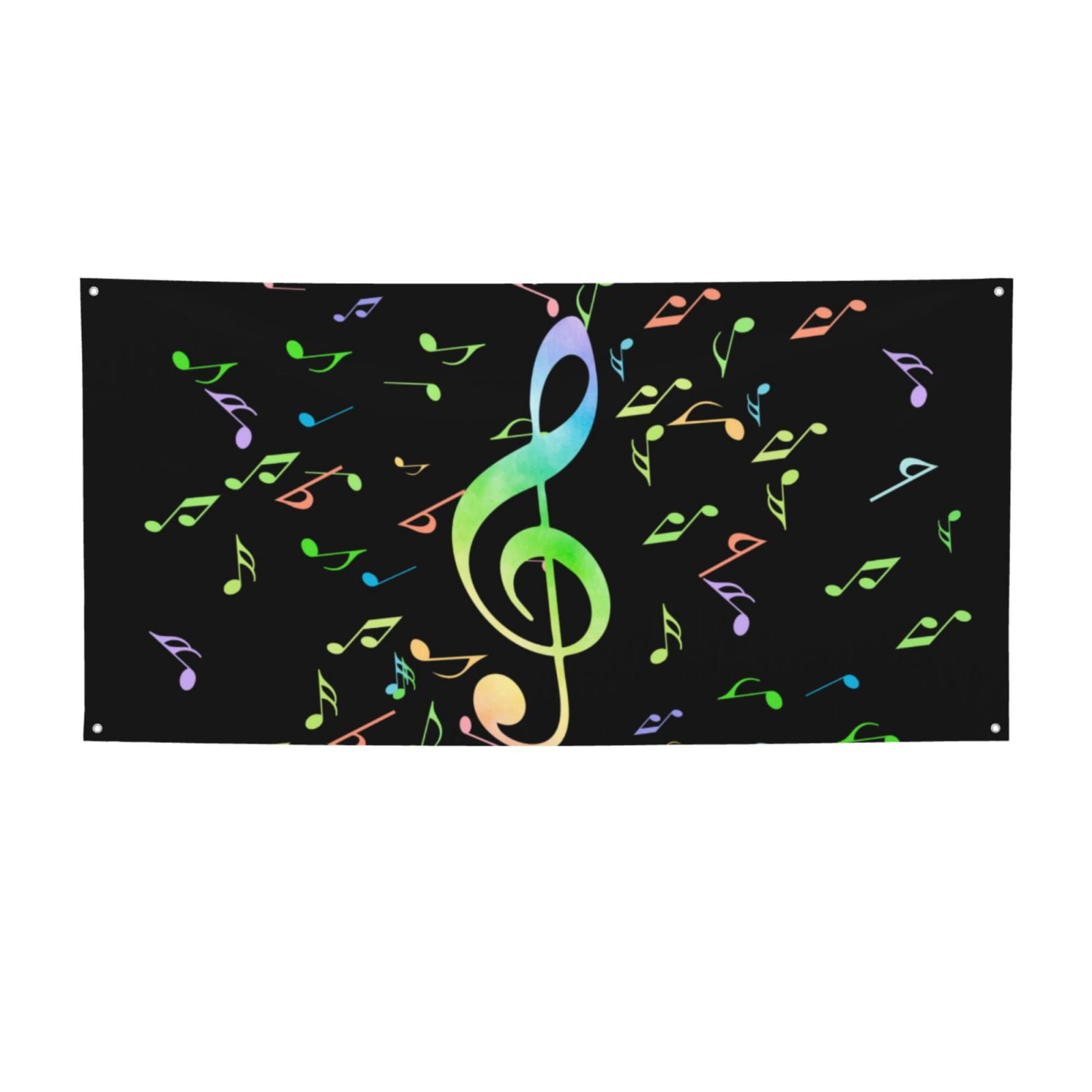 Lsque Music Notes Pattern Party Banner, Festive Banner , Holiday ...