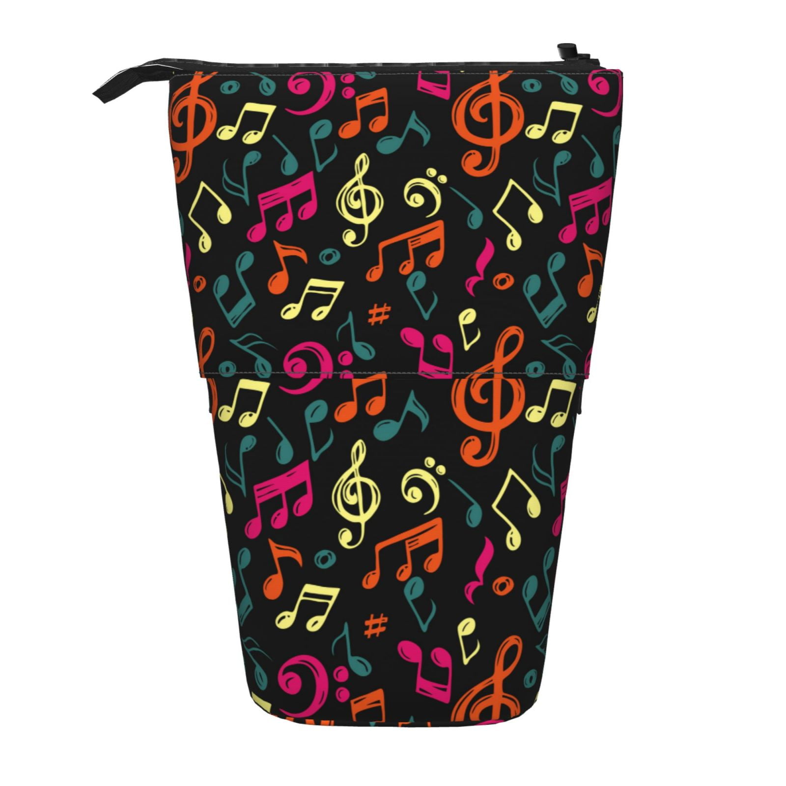 Lsque Music Notes Pattern Telescopic Pencil Bag Pen Holder Stationery ...