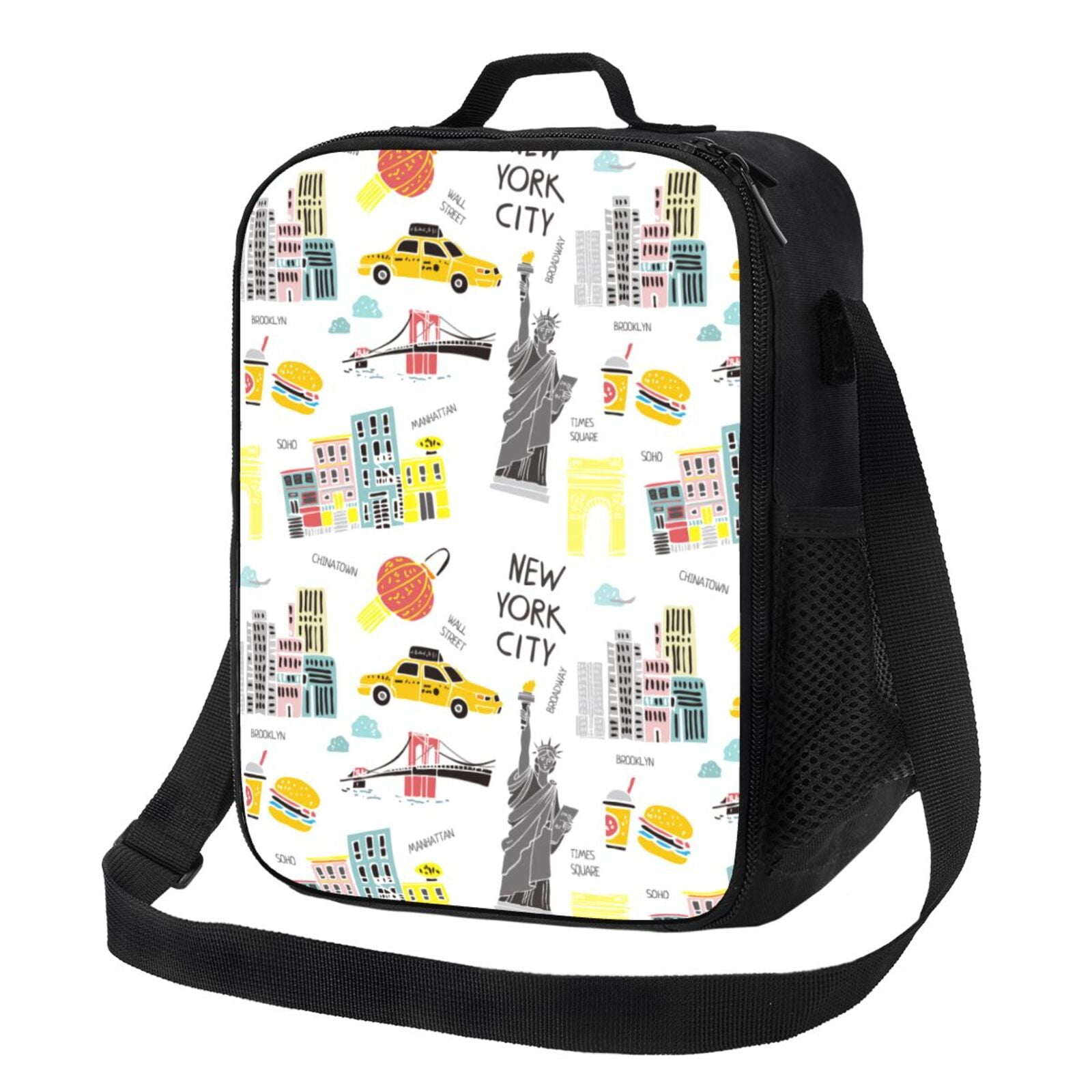 Lsque New York Lunch Bag Lunch Box for Women Men Reusable Insulated ...