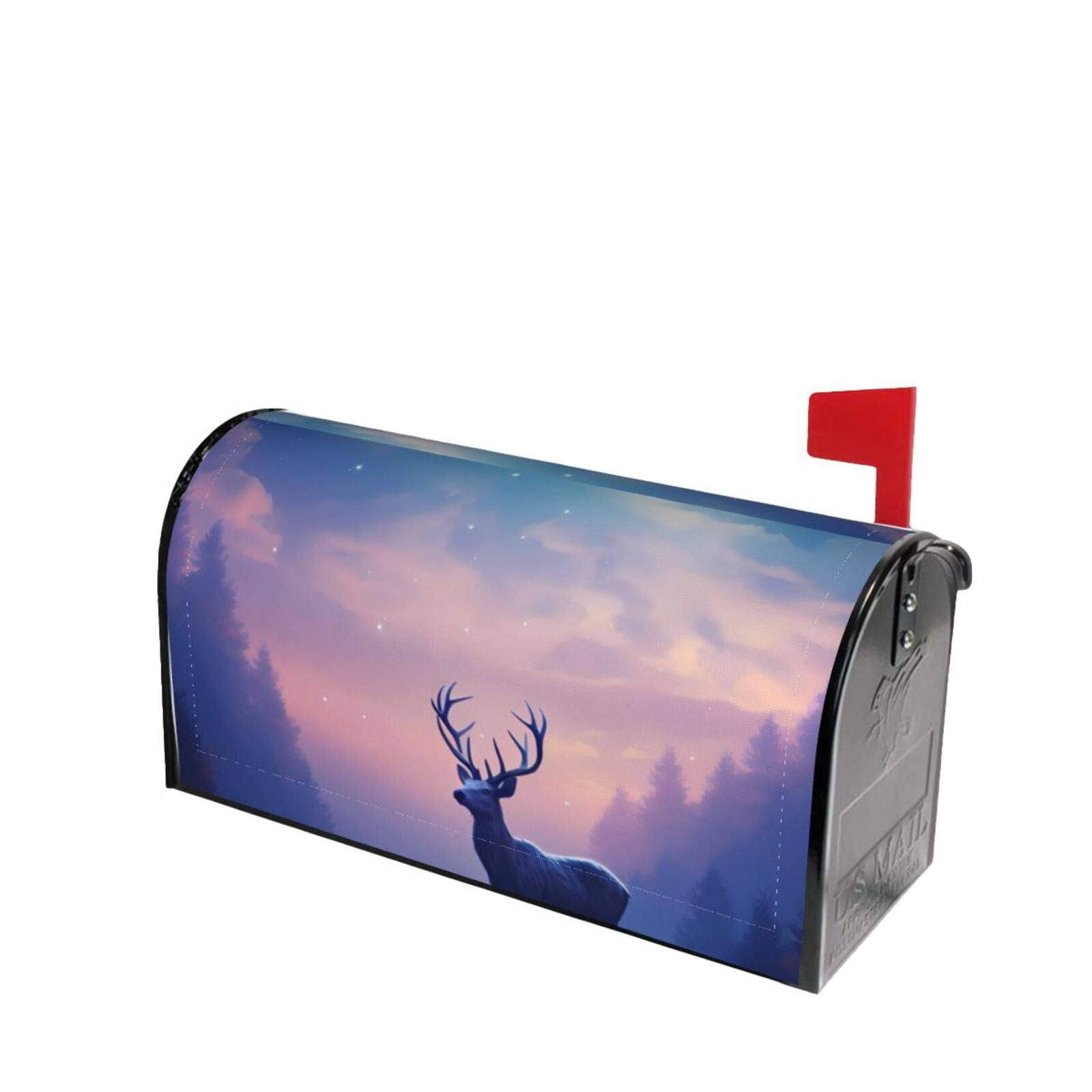 Lsque Night Sky Elk Mailbox Cover Standard Size ,Magnetic Mailbox ...