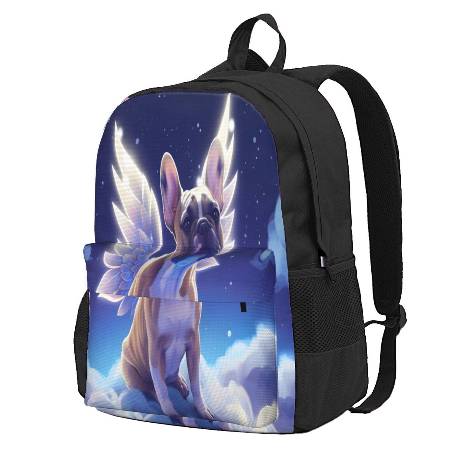 Lsque Night Sky Winged French Bulldog Pattern Adult Backpack – Durable ...