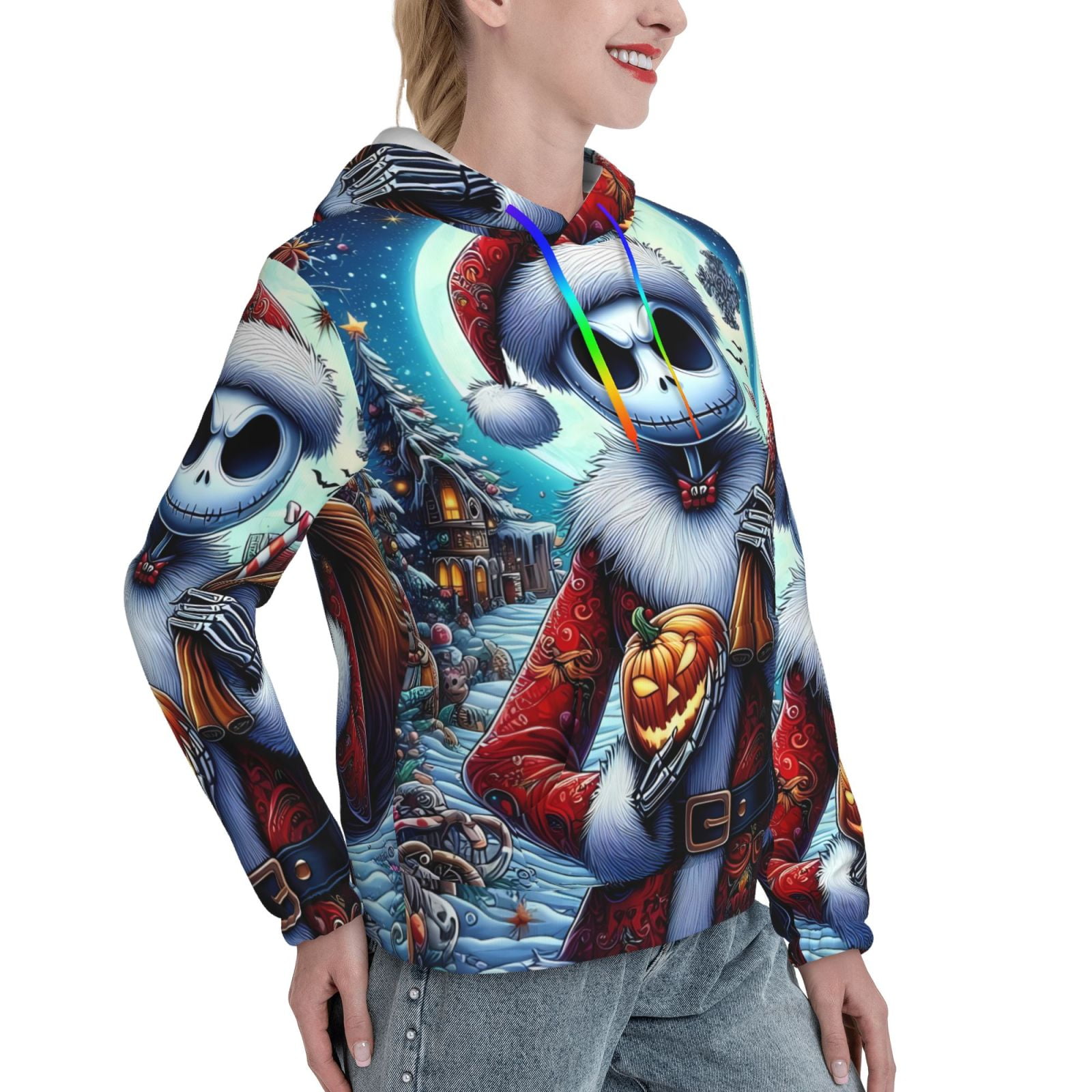 Lsque The Nightmare Before Christmas Pattern Casual Women's Hoodie ...