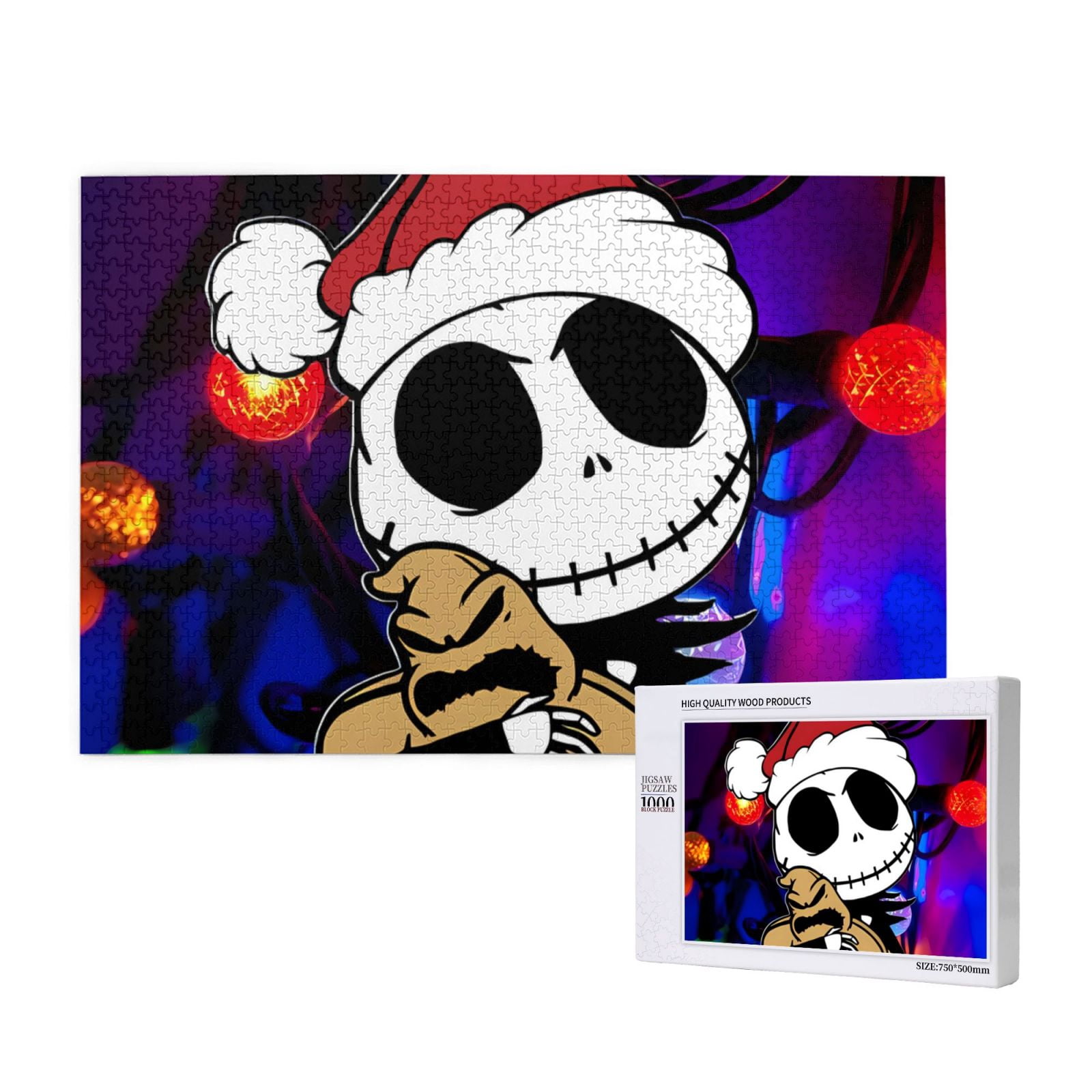 Lsque The Nightmare Before Christmas Pattern Picture Puzzle,Wooden 1000 ...