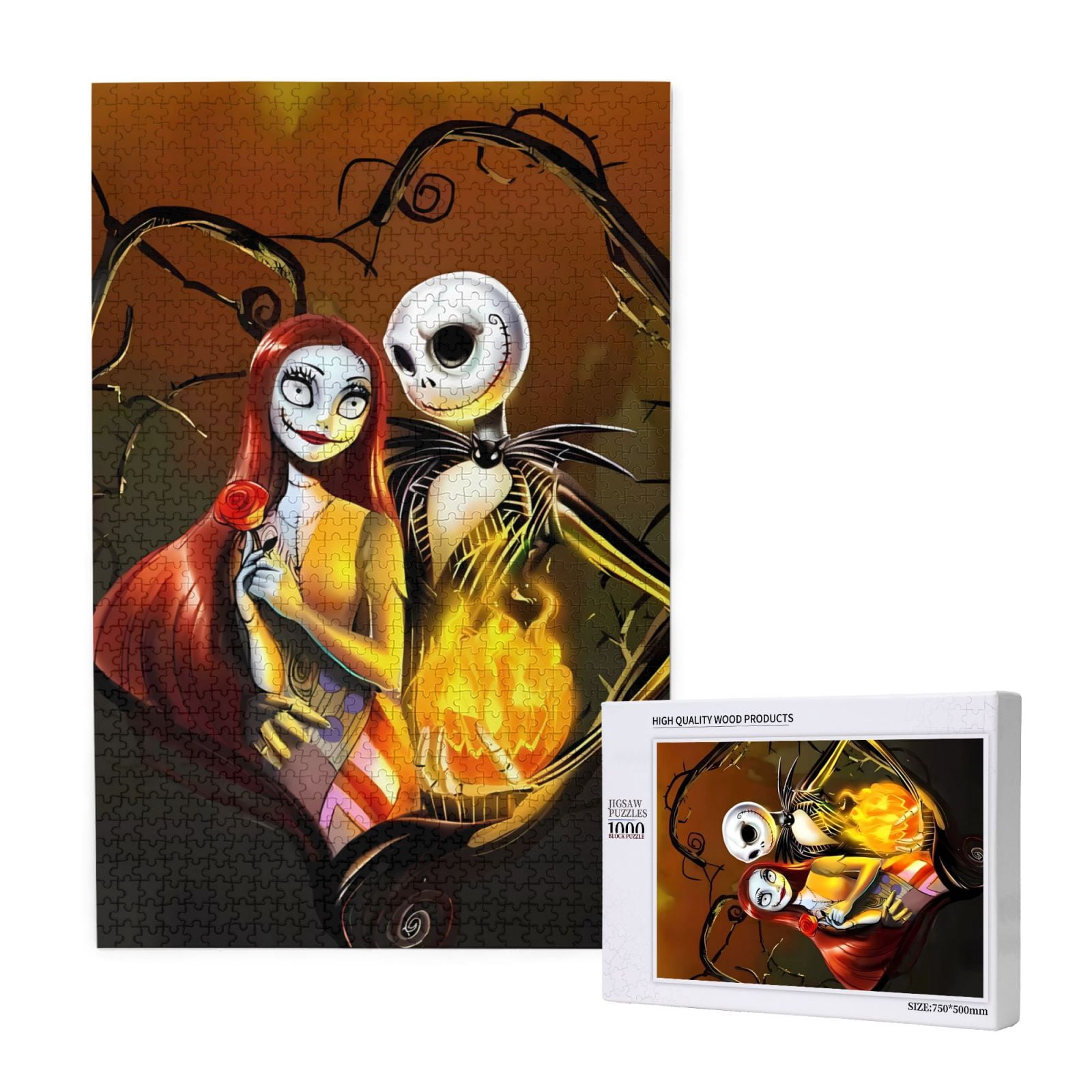Lsque The Nightmare Before Christmas Pattern Wooden Picture Puzzle ...