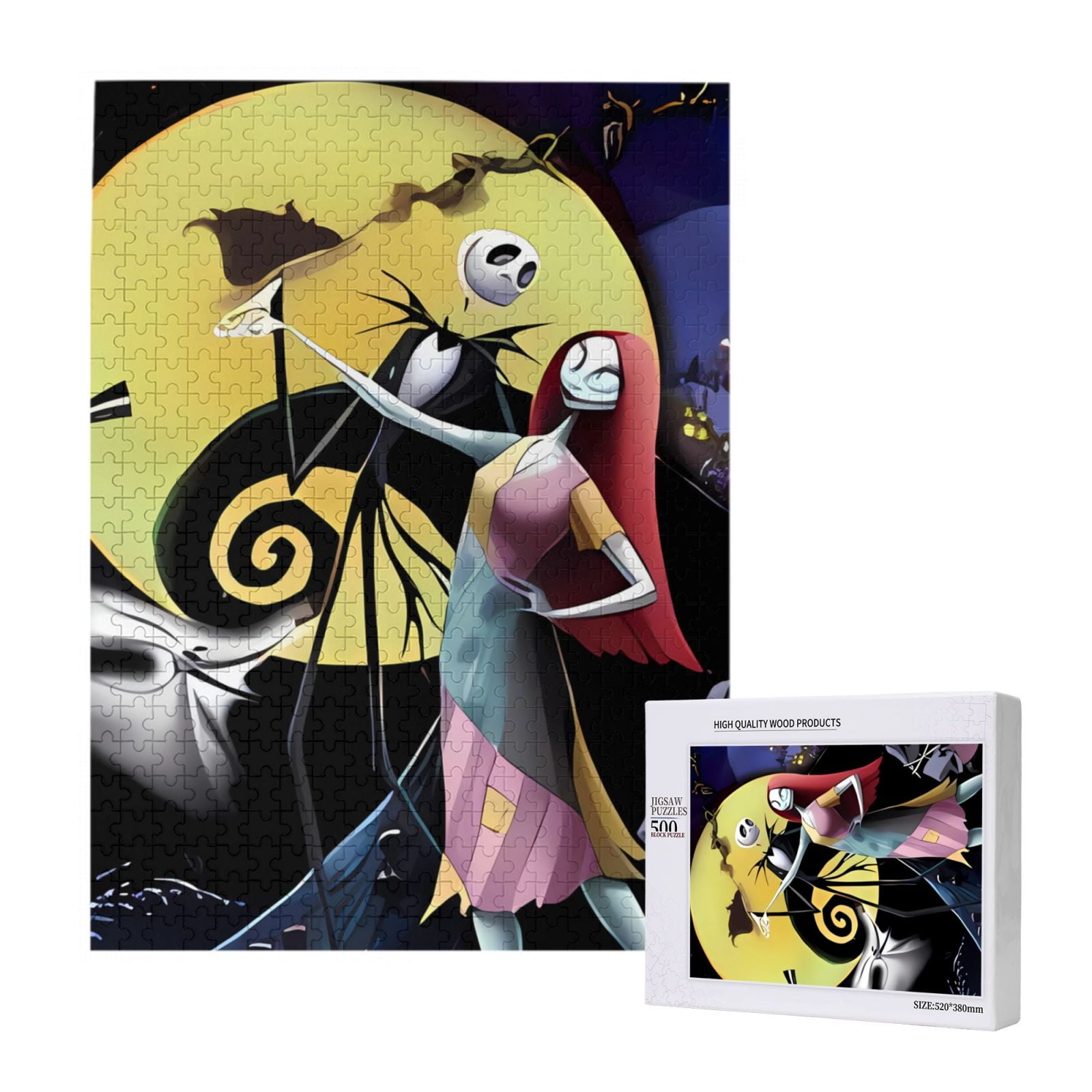 Lsque The Nightmare Before Christmas Pattern Wooden Picture Puzzle ,500 ...