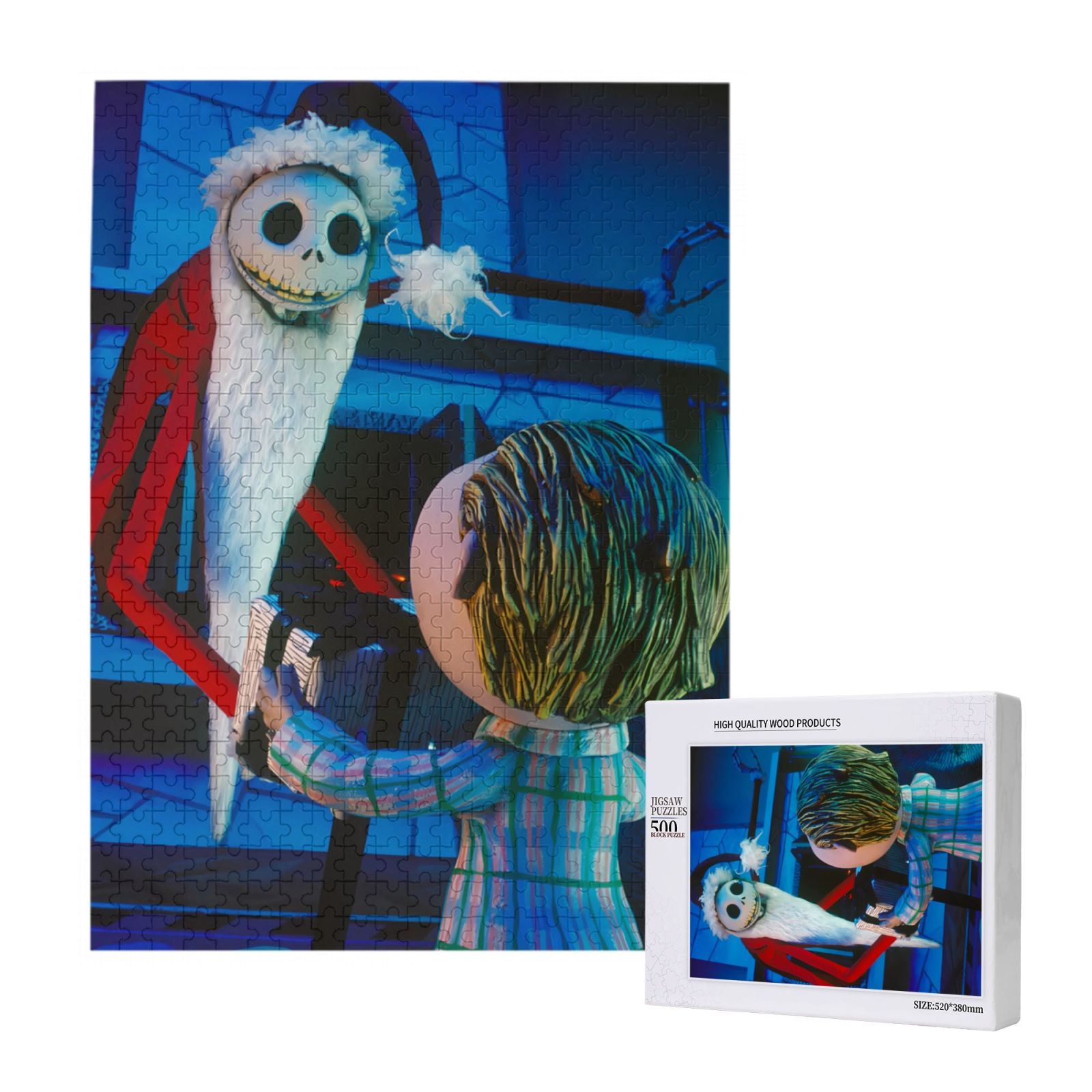 Lsque The Nightmare Before Christmas Pattern Wooden Picture Puzzle ,500 ...