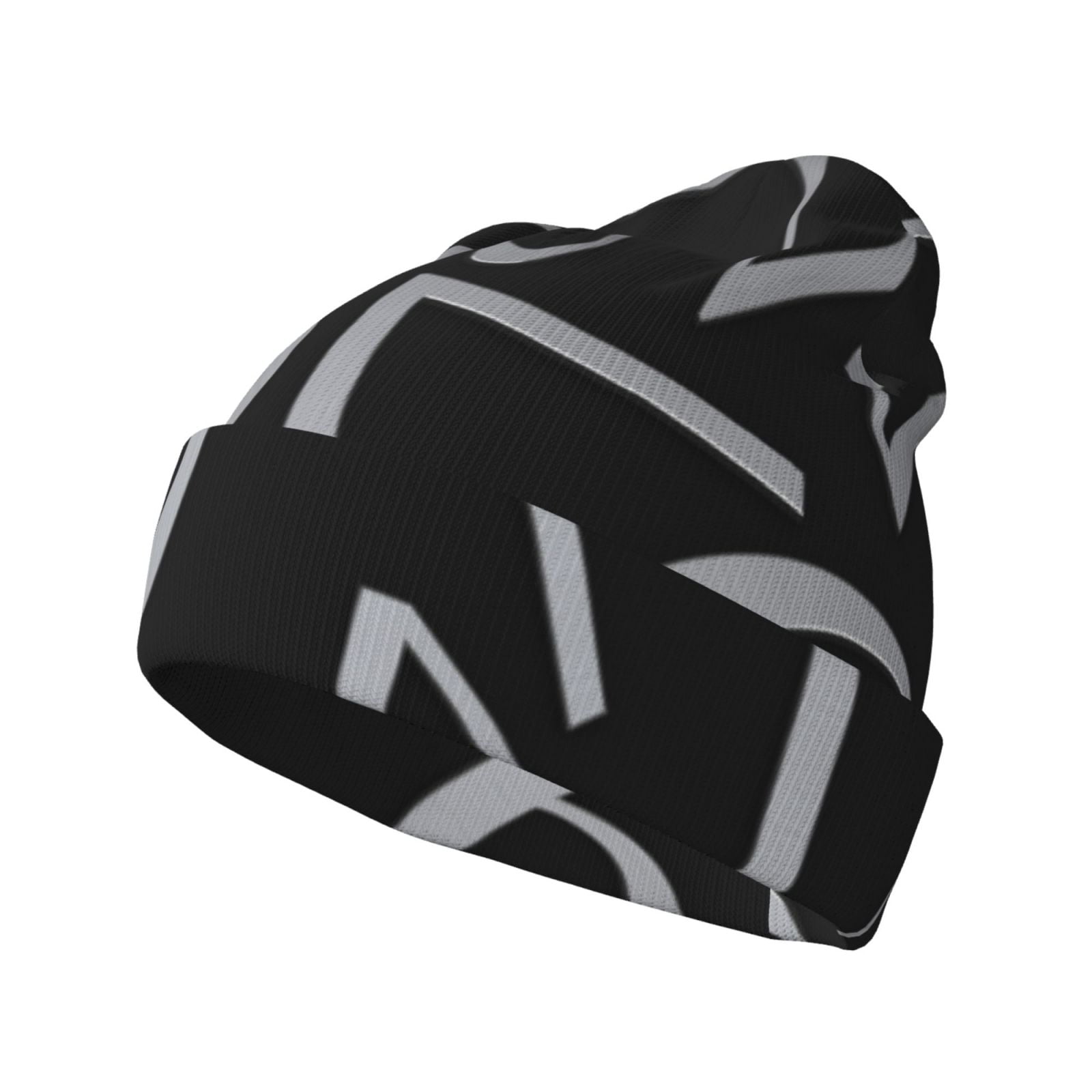 Lsque Numbers Pattern Knitted Beanie, Unisex Winter Hat, Knit Hat ...