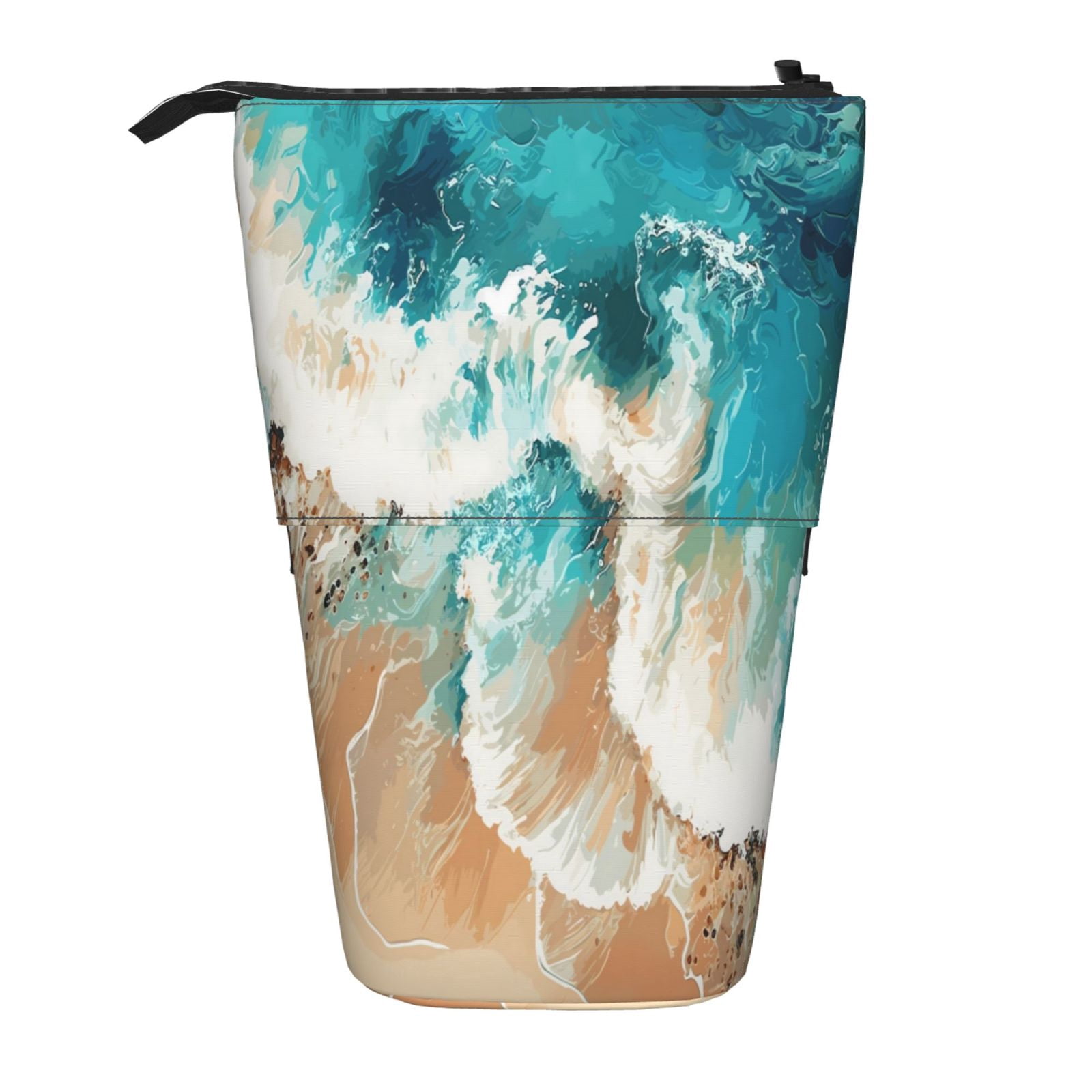 Lsque Ocean Wave Crash Pattern Telescopic Pencil Bag Pen Holder ...