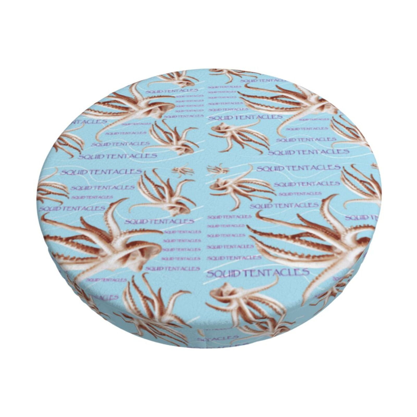 Lsque Octopus Pattern Round Bar chair cushion covers Velvet Fabric ...