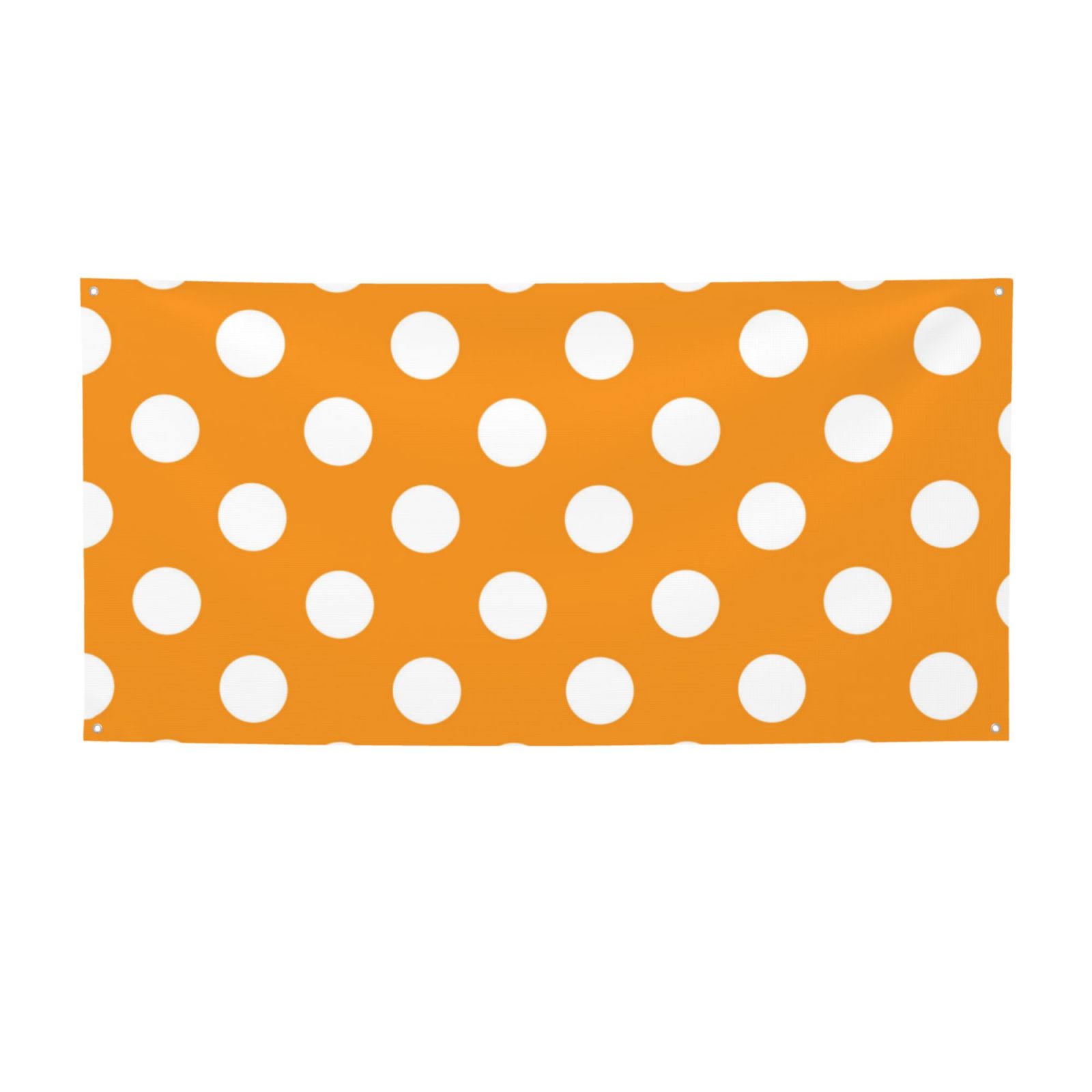 Lsque Orange And White Polka Dot Pattern Party Banner, Festive Banner ...