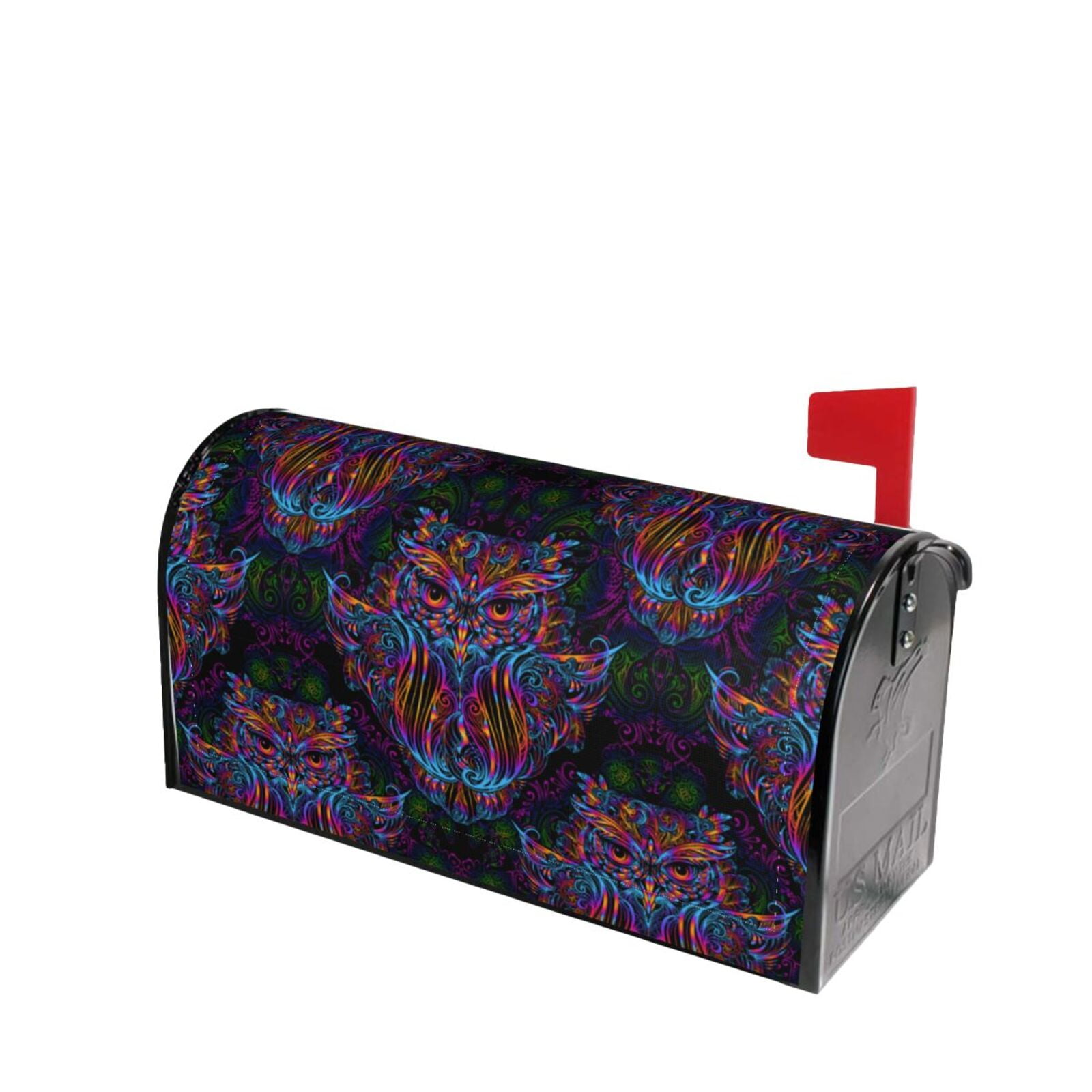 Lsque Paisley And Owls Mailbox Cover Standard Size ,Magnetic Mailbox ...