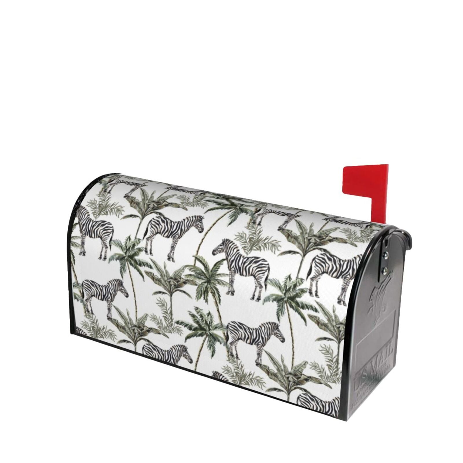 Lsque Palm Trees Zebra Mailbox Cover Standard Size ,Magnetic Mailbox ...