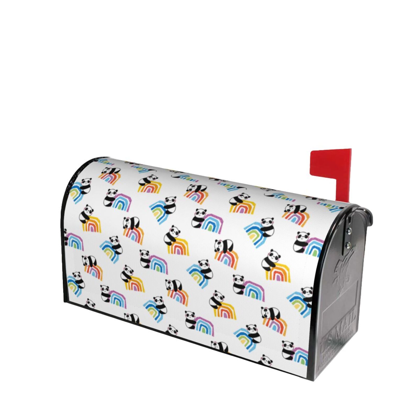 Lsque Panda And Rainbow Mailbox Cover Standard Size ,Magnetic Mailbox ...