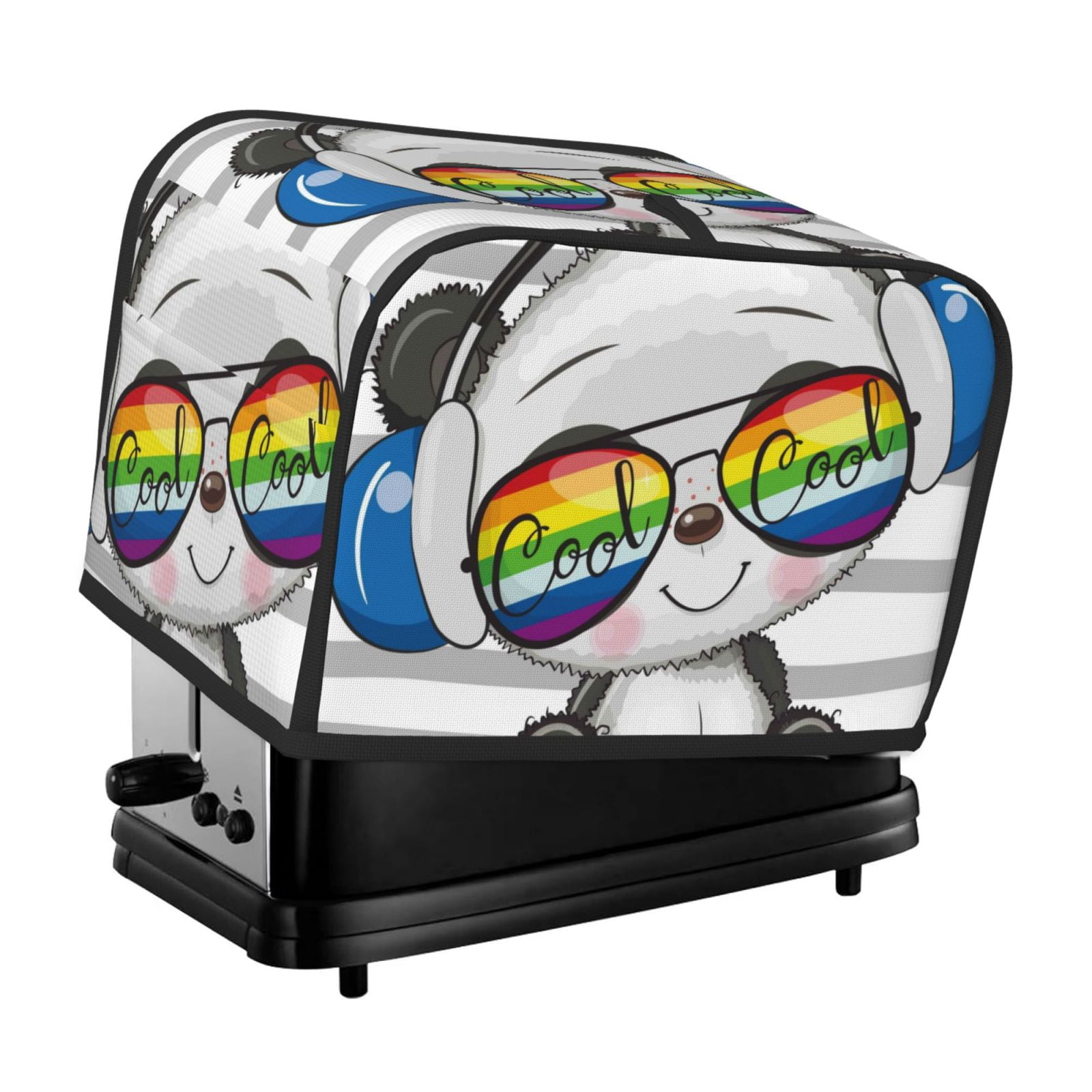 Lsque Panda with Sun glasses Print 2 Slice Toaster Cover , Kitchen ...