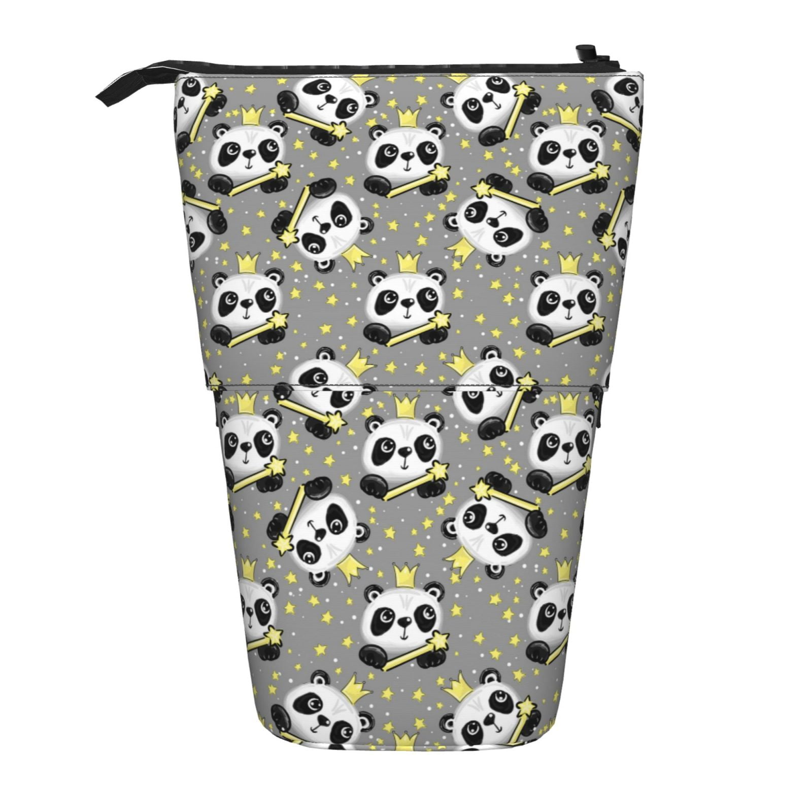 Lsque Panda With Crown And Stars Pattern Telescopic Pencil Bag Pen ...