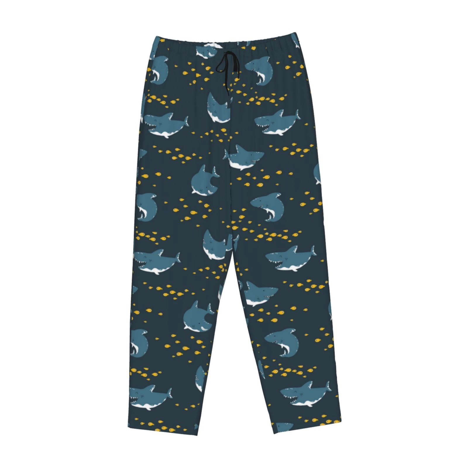 Lsque Party Shark Cute Print Women's Pajama Pants, Lounge Pant ...