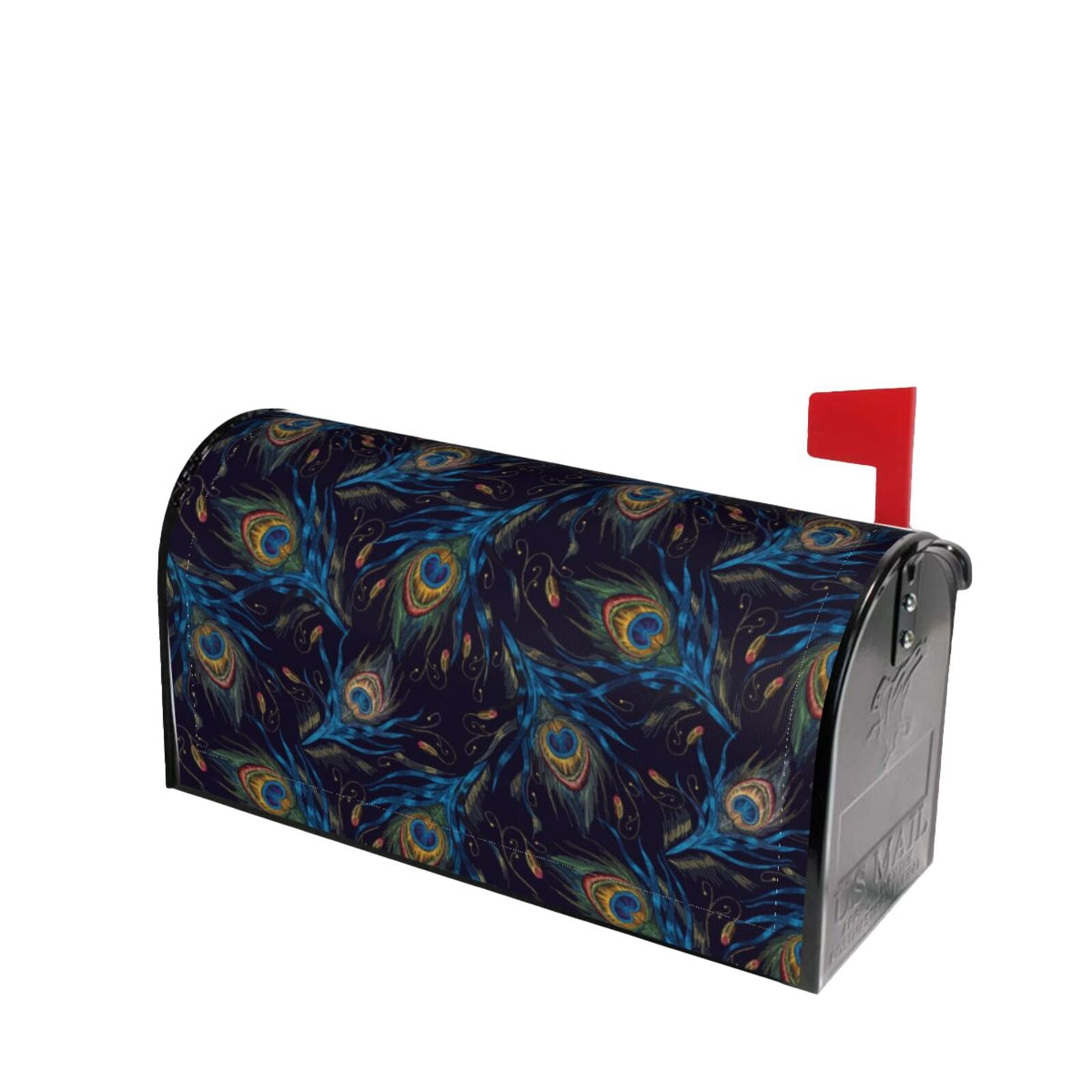 Lsque Peacock Feathers Mailbox Cover Standard Size ,Magnetic Mailbox ...