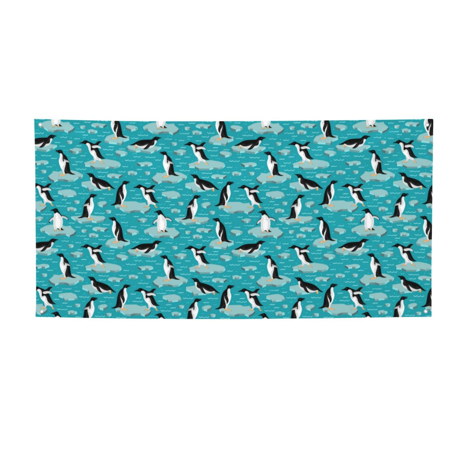 Lsque Penguins On The Ice In The Sea Pattern Party Banner, Festive ...