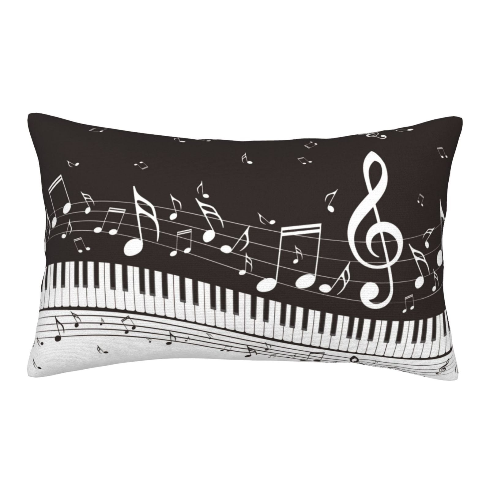 Lsque Piano Keys With Musical Notes Pattern Pillow Case – Soft & Cozy ...