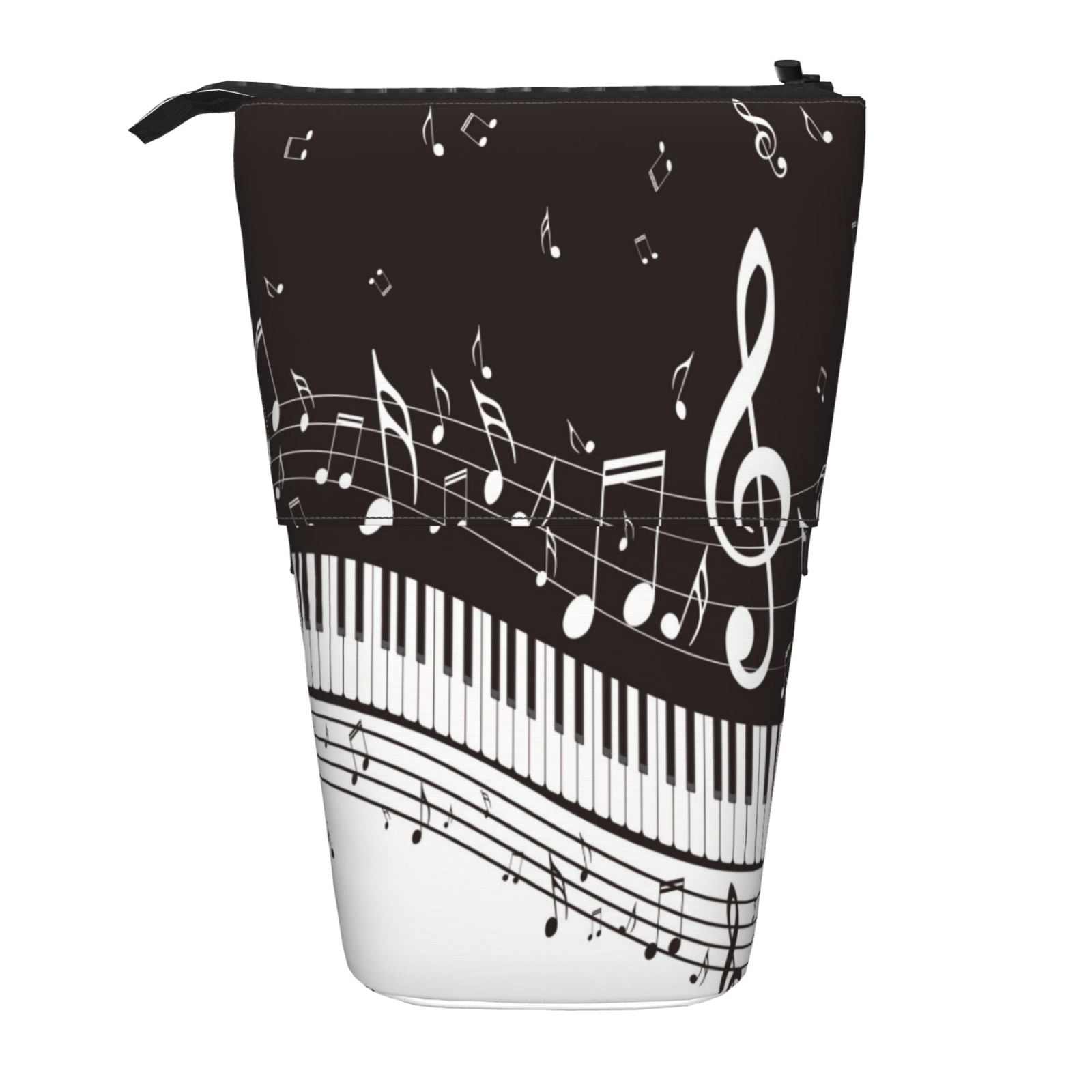 Lsque Piano Keys With Musical Notes Pattern Telescopic Pencil Bag Pen ...