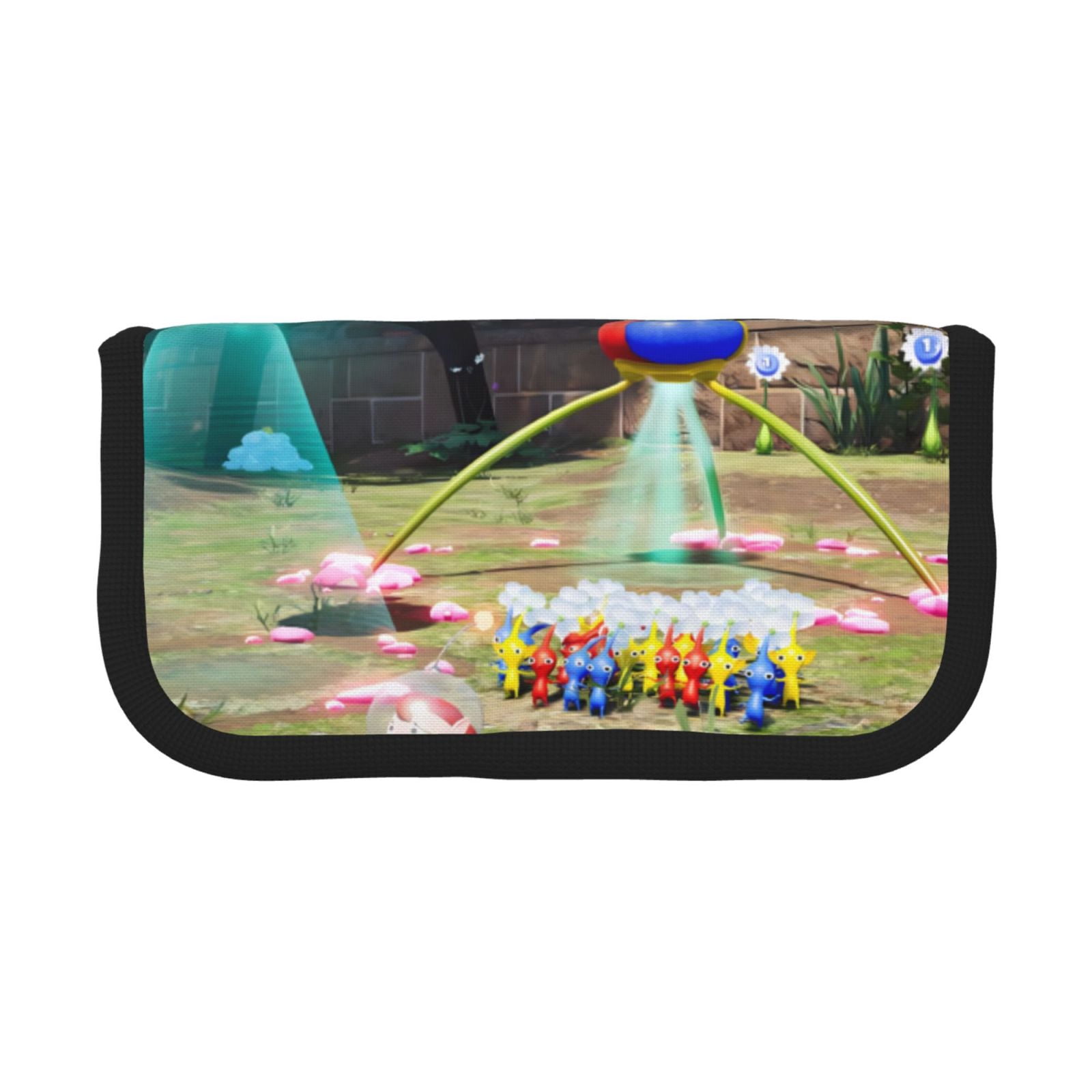 Lsque Pikmin Pattern Canvas Pen Case - Pencil Pouch - Makeup Bag ...