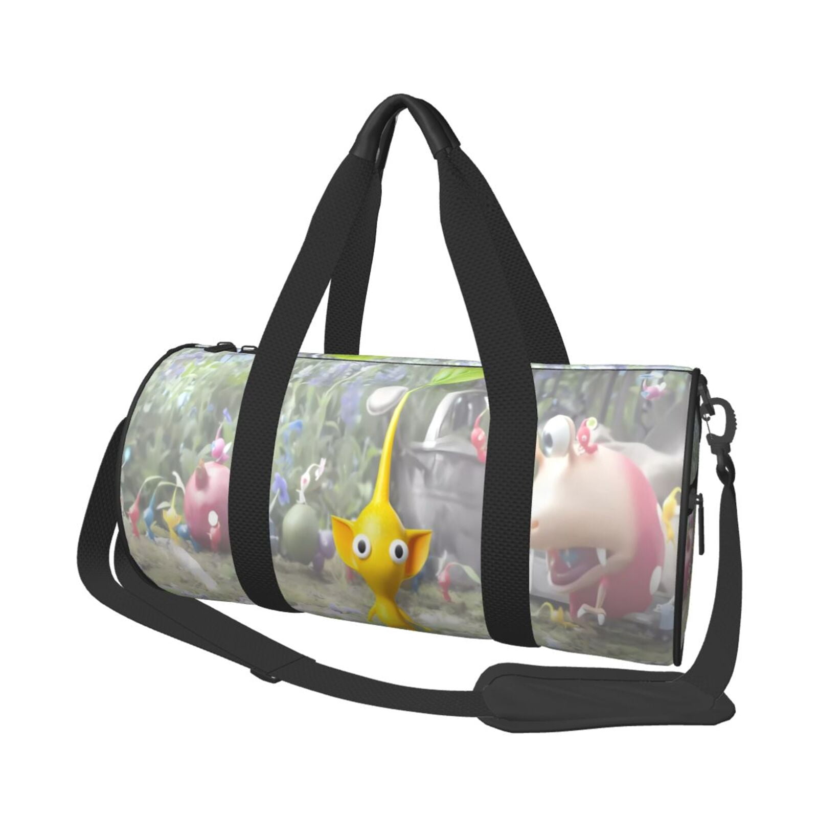 Lsque Pikmin Pattern Foldable Sports Gym Bag with Wet Dry Pocket ...