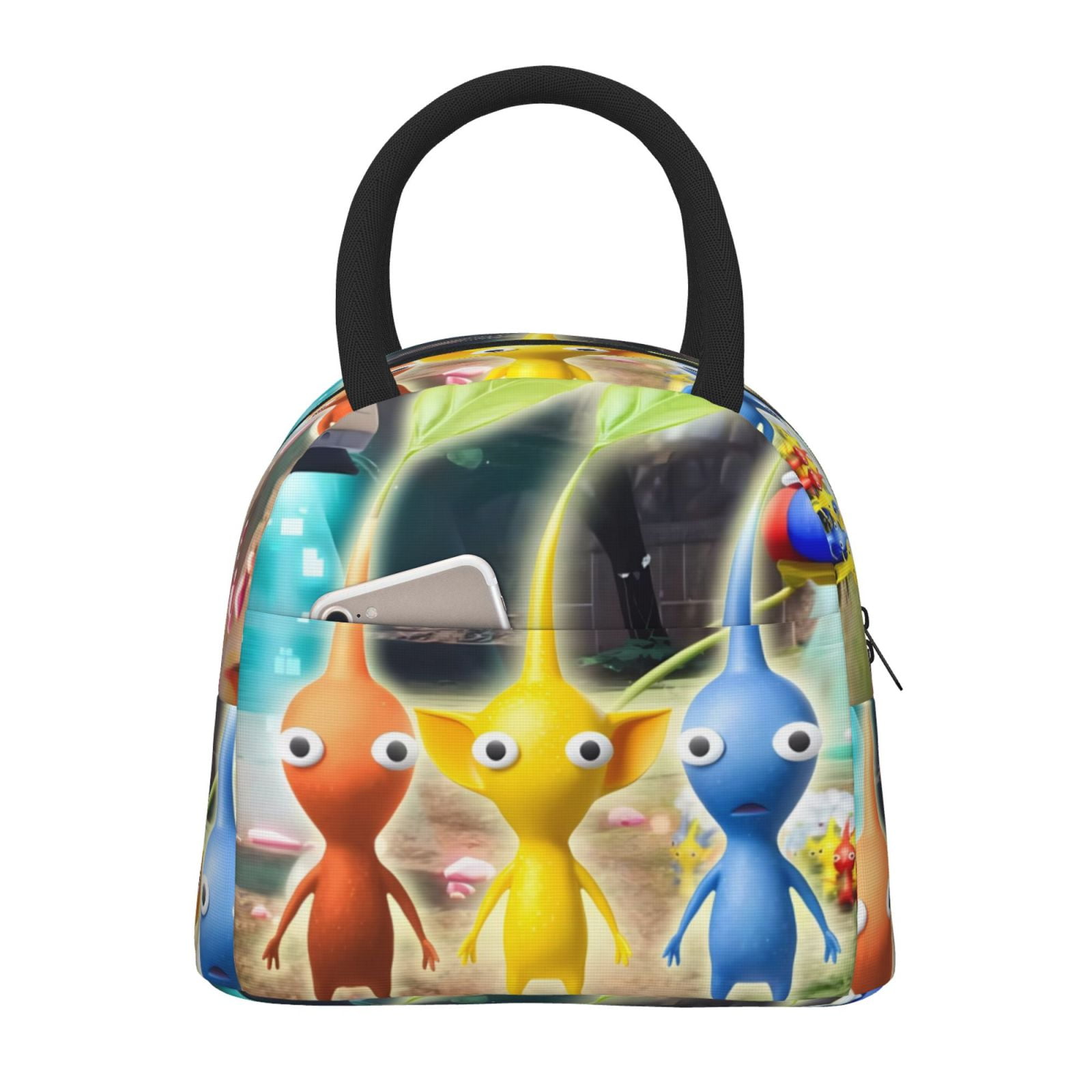 Lsque Pikmin Print Lunch Bag, Insulated Lunch Box, Small Leakproof ...