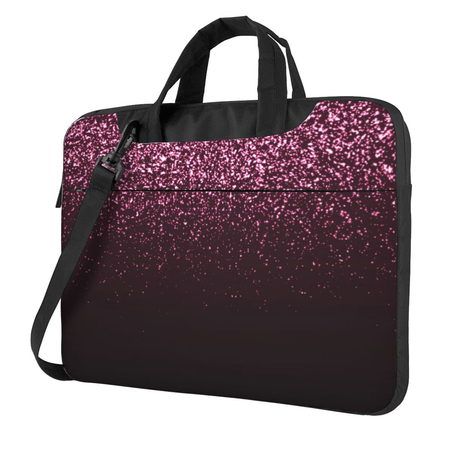 Lsque Pink Glitter Sparkles A Pattern Laptop Bag – Portable & Slim ...